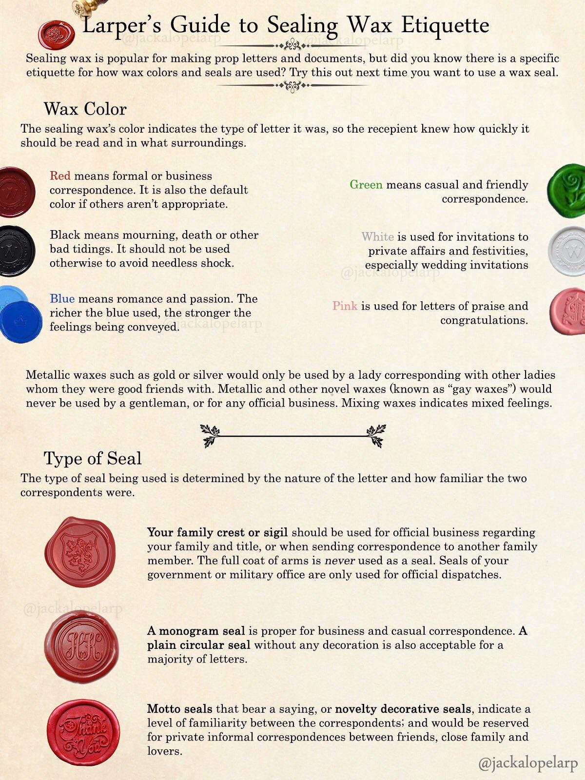 Guide to sealing wax etiquette | Scrolller