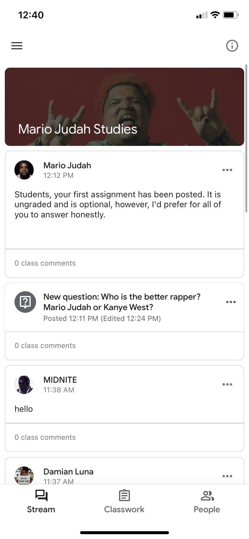 Guys join the mario judah studies! Google classroom code: b6kl3m5 (created by @mrmariojudah on ...
