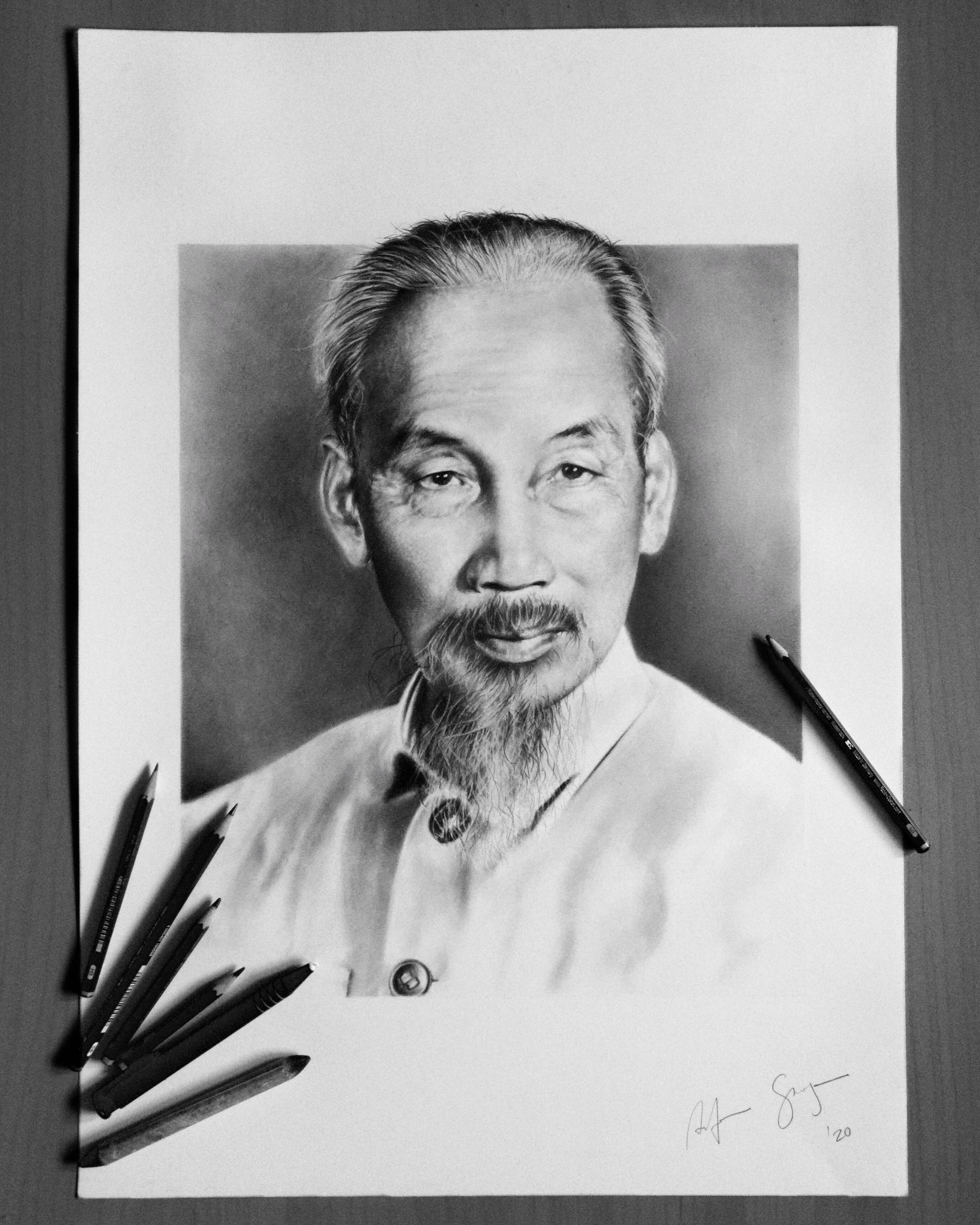 Hồ Chí Minh, drawing by me! | Scrolller
