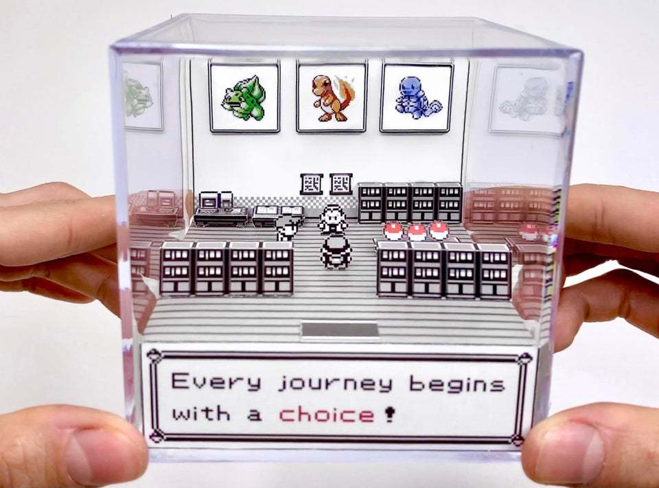 Handmade retro pokemon diorama cube, do you like it ? | Scrolller