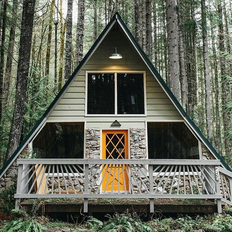 Happy A-frame in Washington State | Scrolller