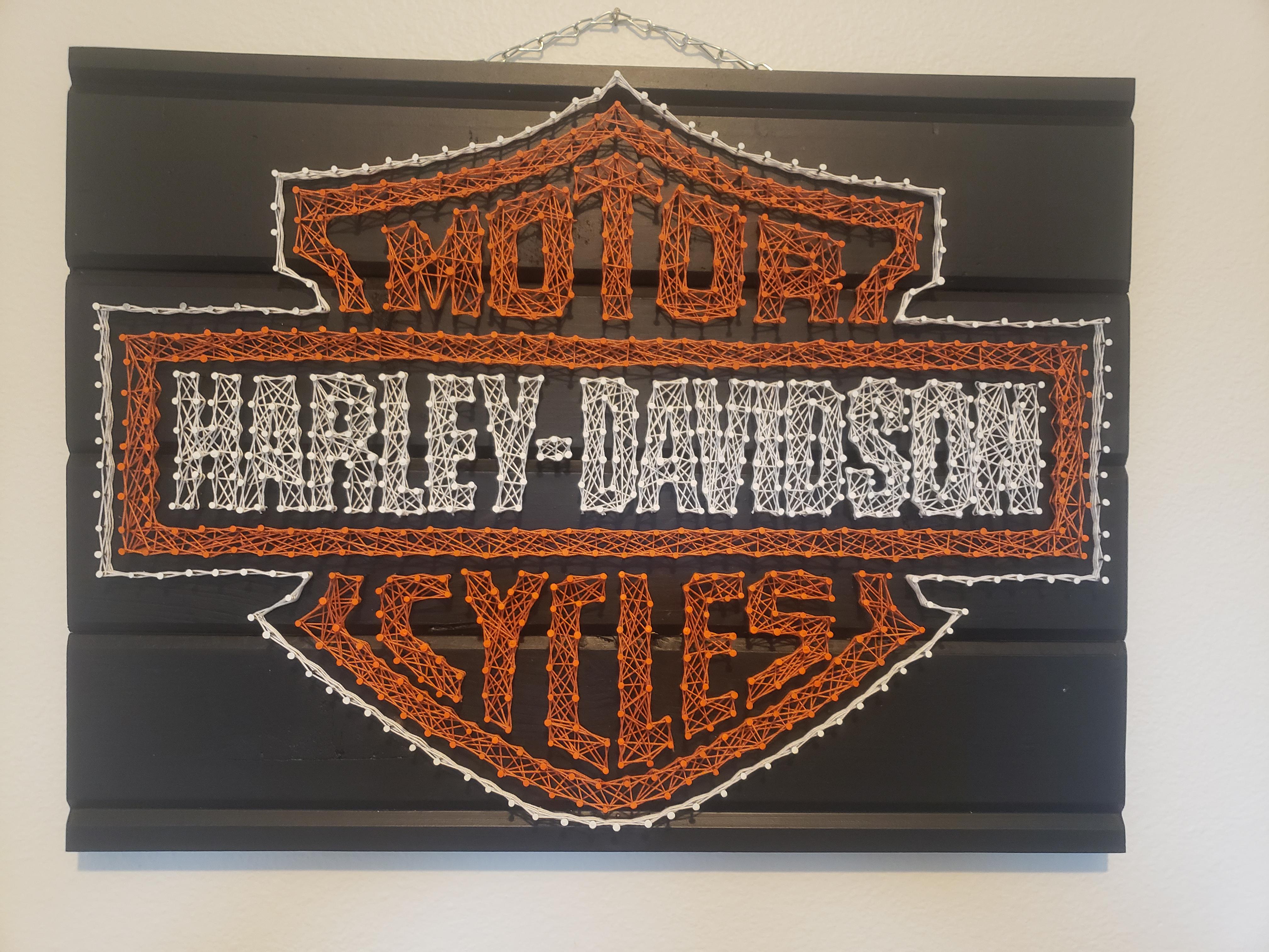 Harley Davidson string art | Scrolller