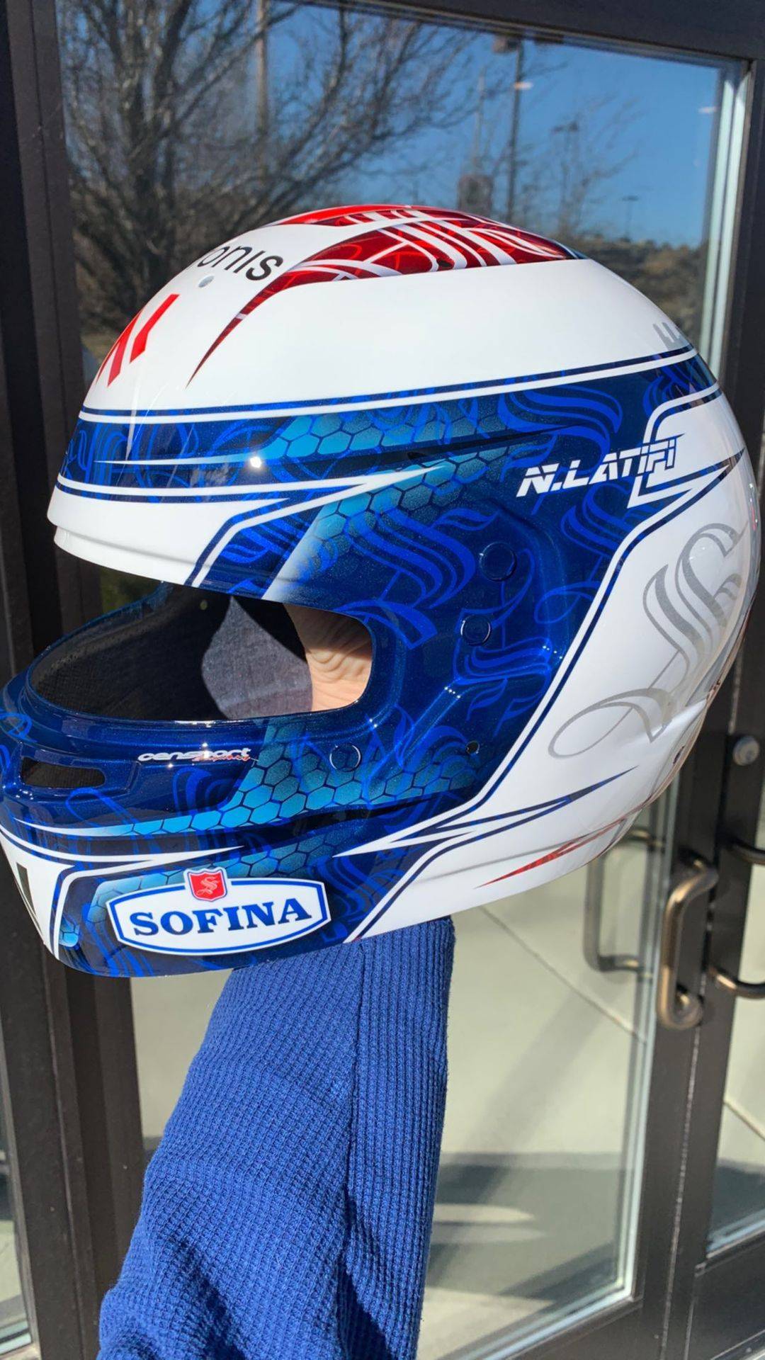 Helmet design of Nicholas Latifi for this season. | Scrolller
