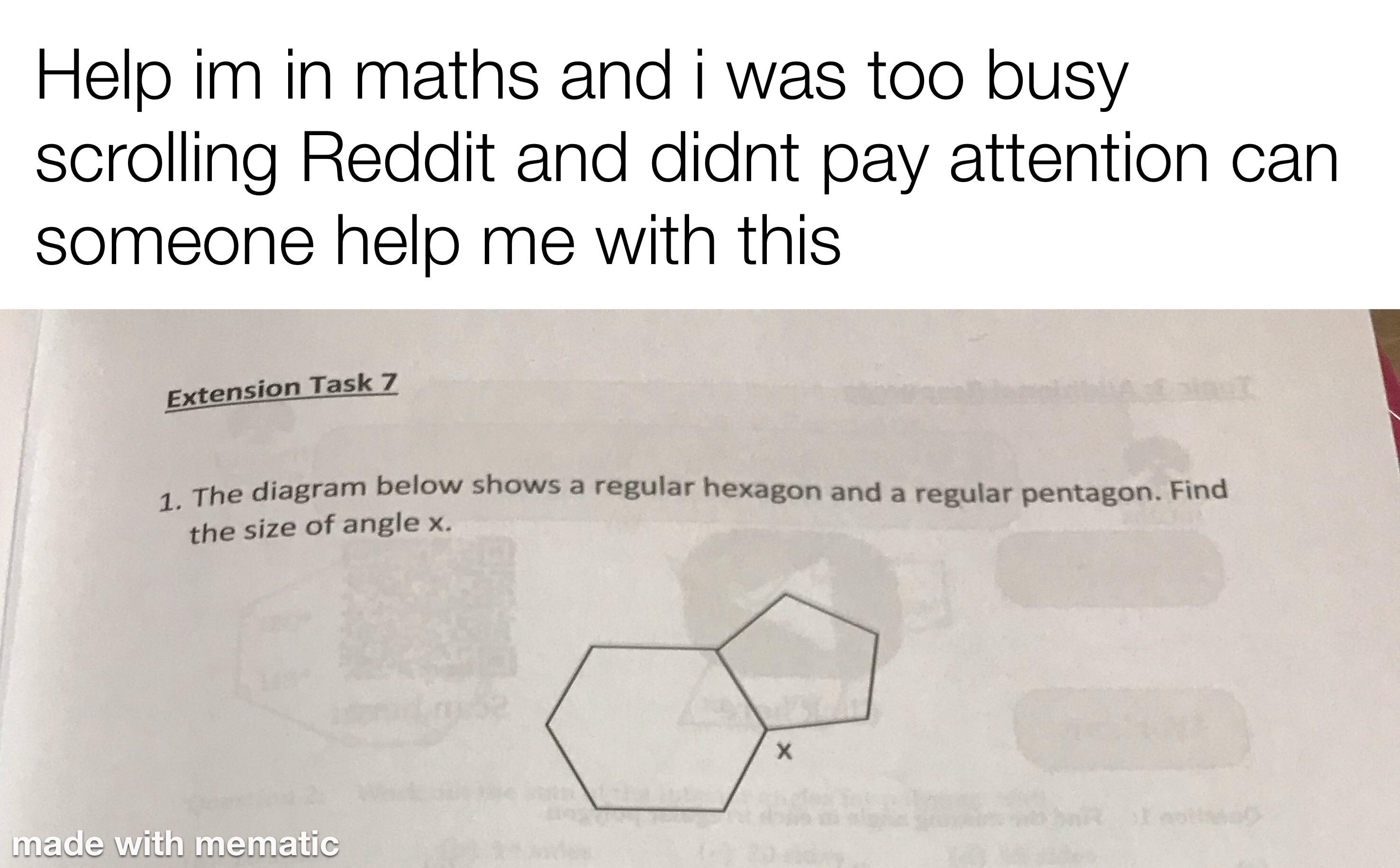 Help me maths guys | Scrolller