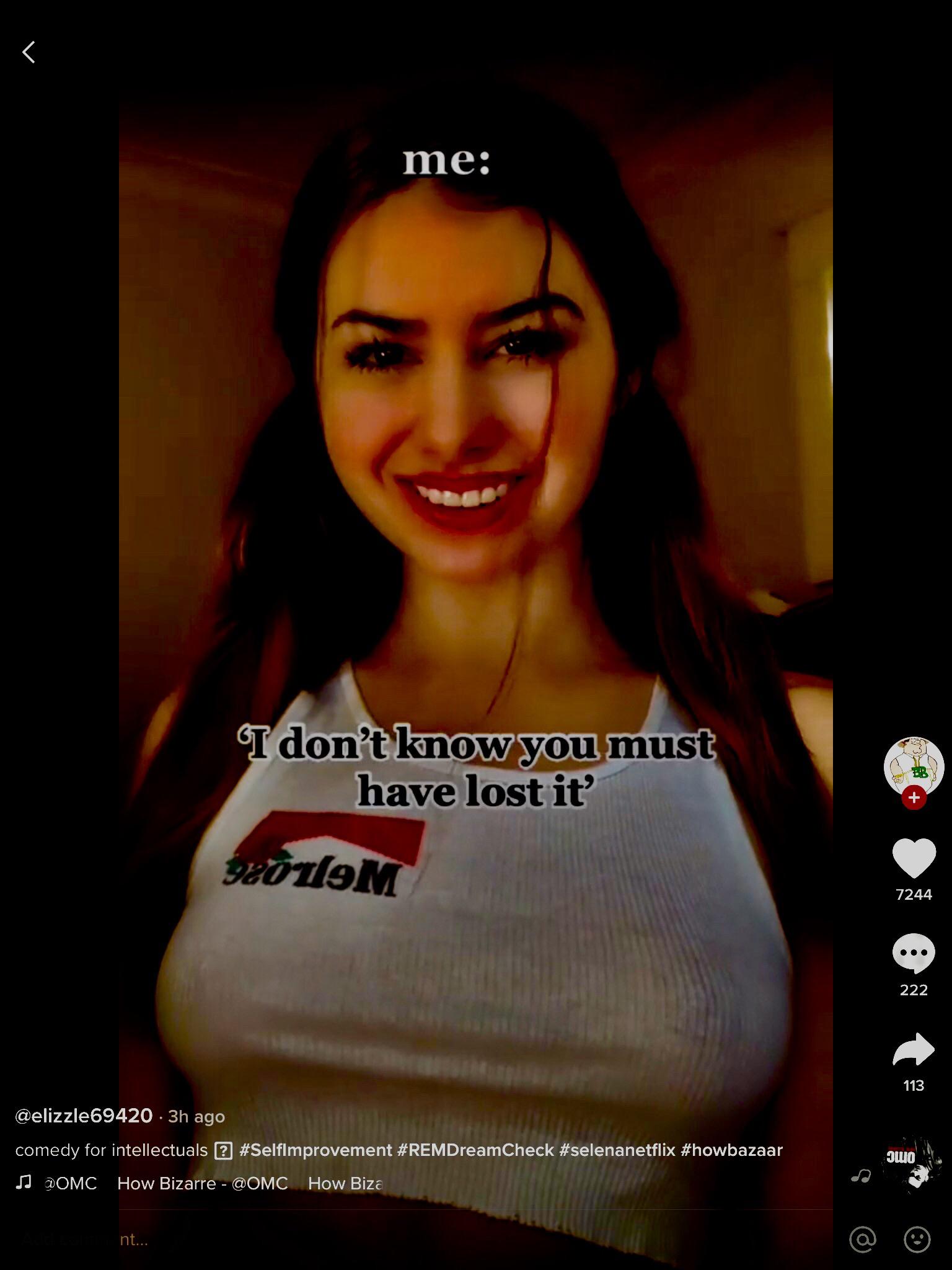 Her deleted TikTok | Scrolller