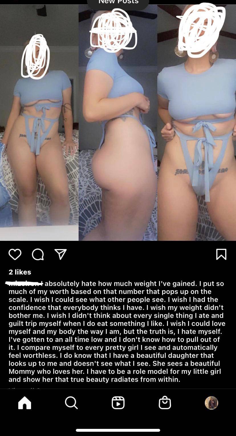 Her weight bothers her, she has to be a role model for her daughter and show her true beauty ...