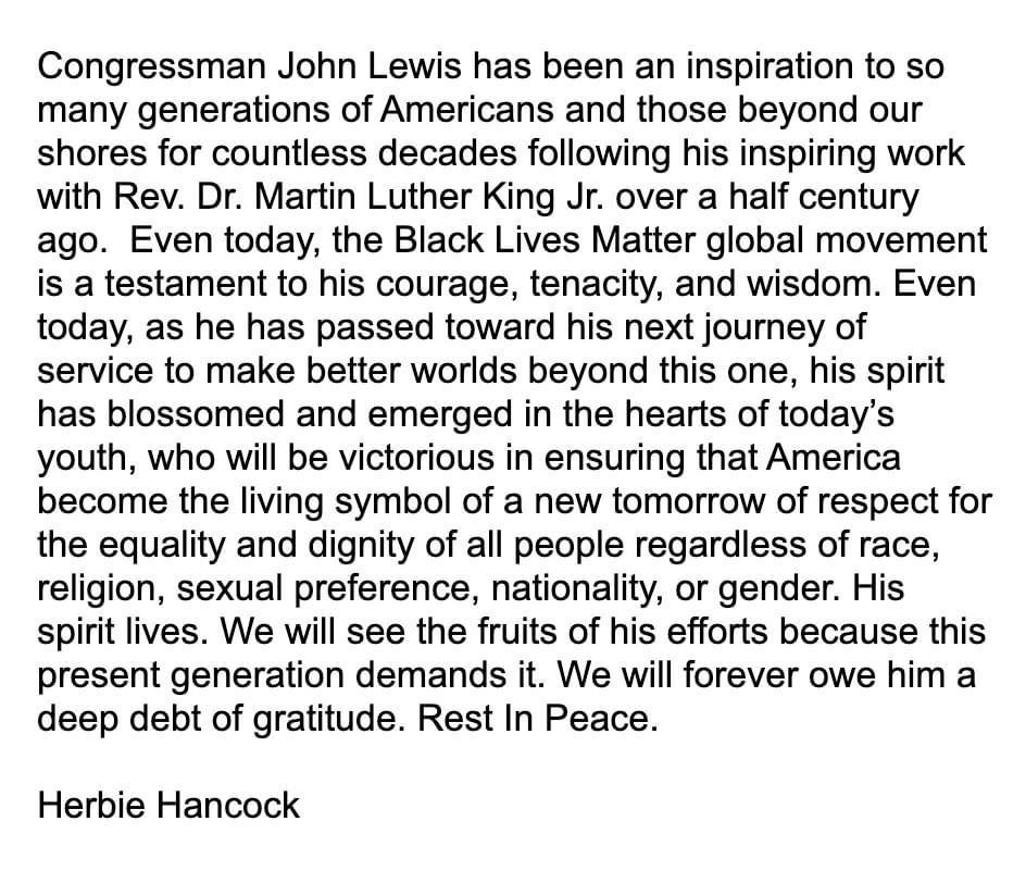 Herbie Hancock, on John Lewis | Scrolller