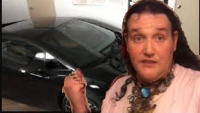 Here in my garage. Just bought this uh, new Lamborghini here. Fun to drive up in the Hollywood ...