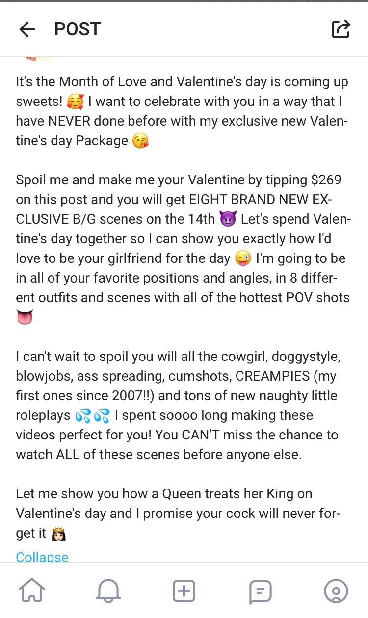 Discover more like RachelStarr: Here is her post about the exclusive B/G scenes she is selling ...