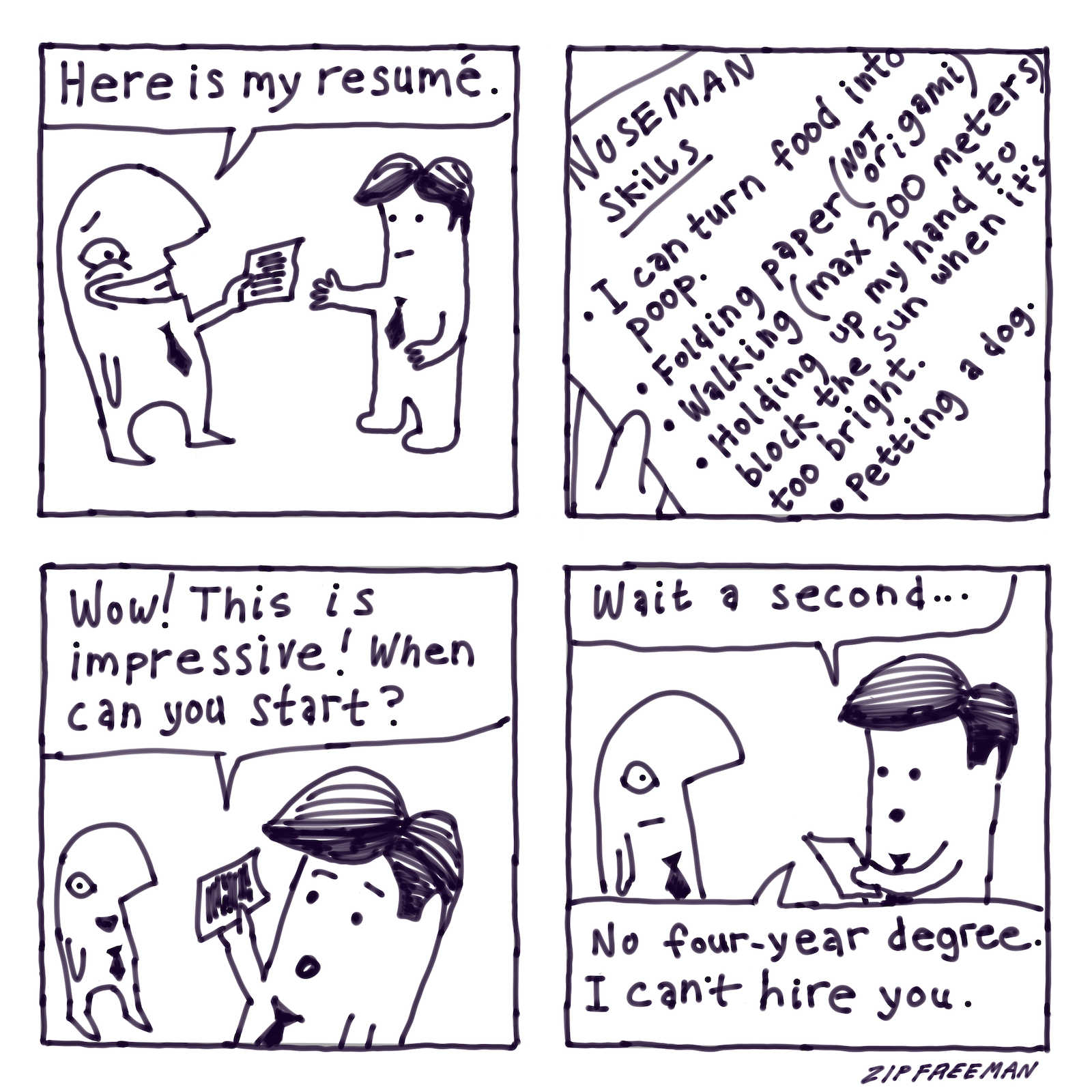 Here is my resumé. | Scrolller