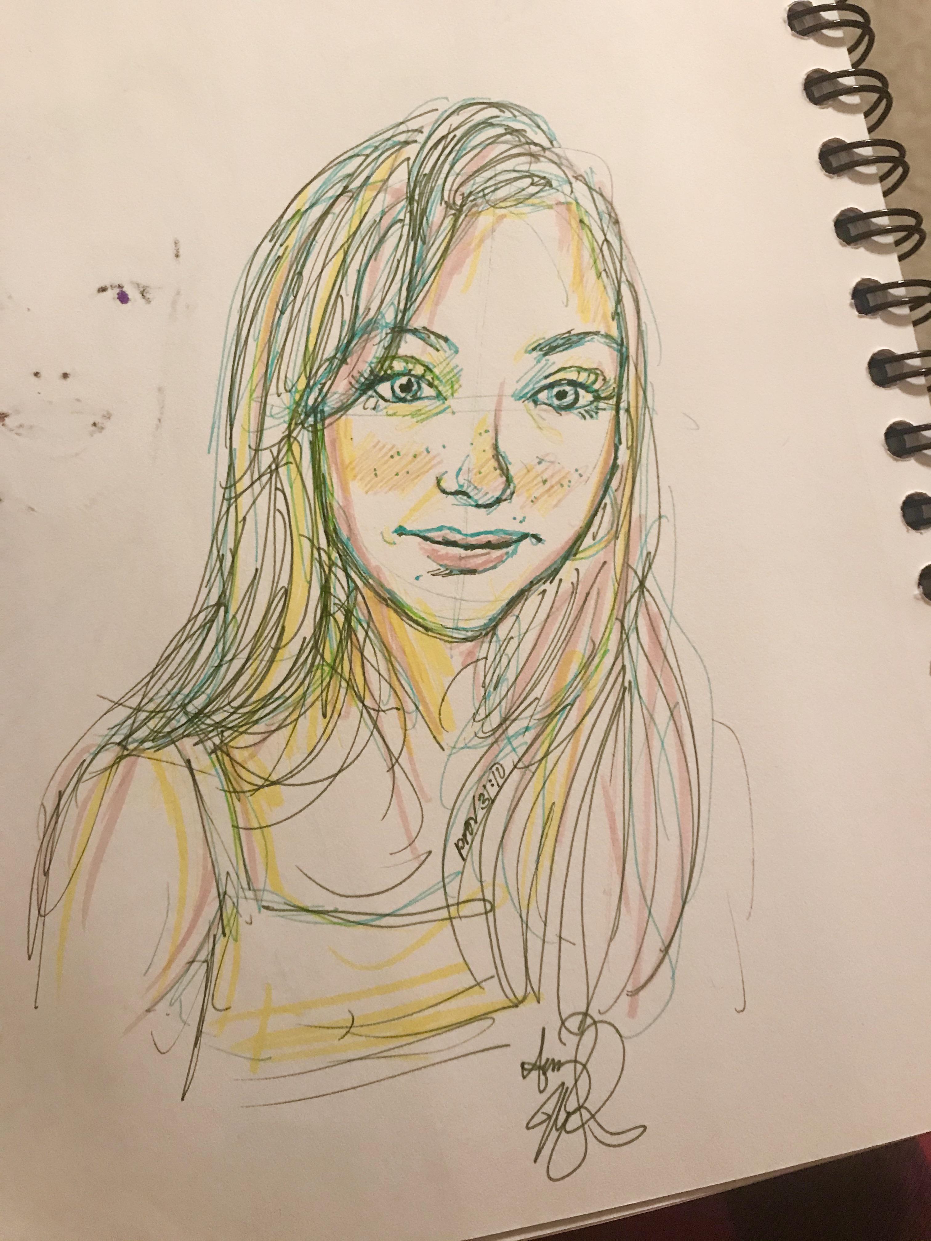 Here’s a quick color-experimenting sketch😁💜 | Scrolller