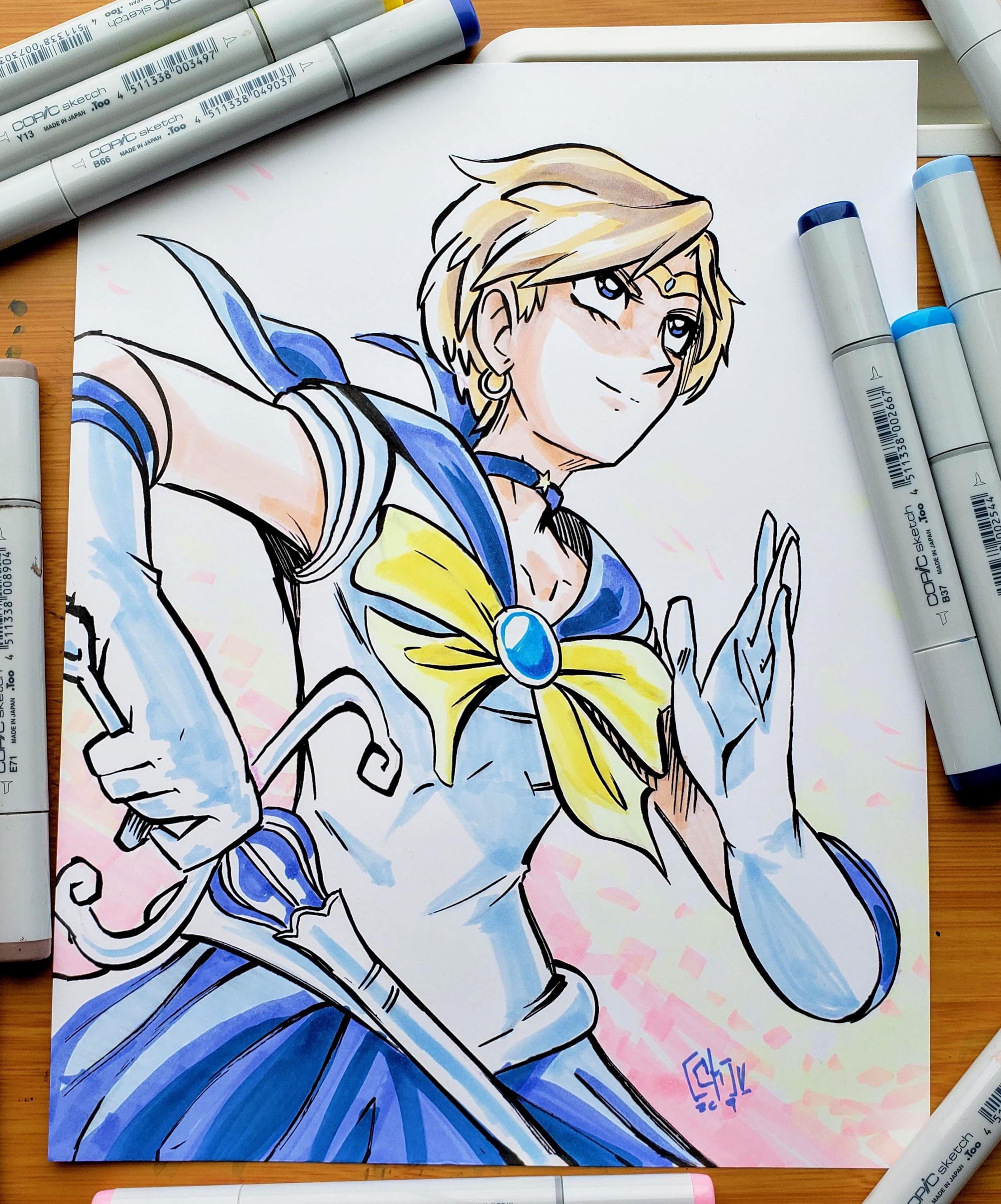 Here’s my drawing of Sailor Uranus! | Scrolller