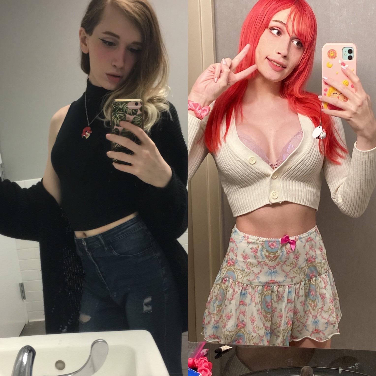 Here's a little transformation of before vs. after I started dating and hooking up almost ...