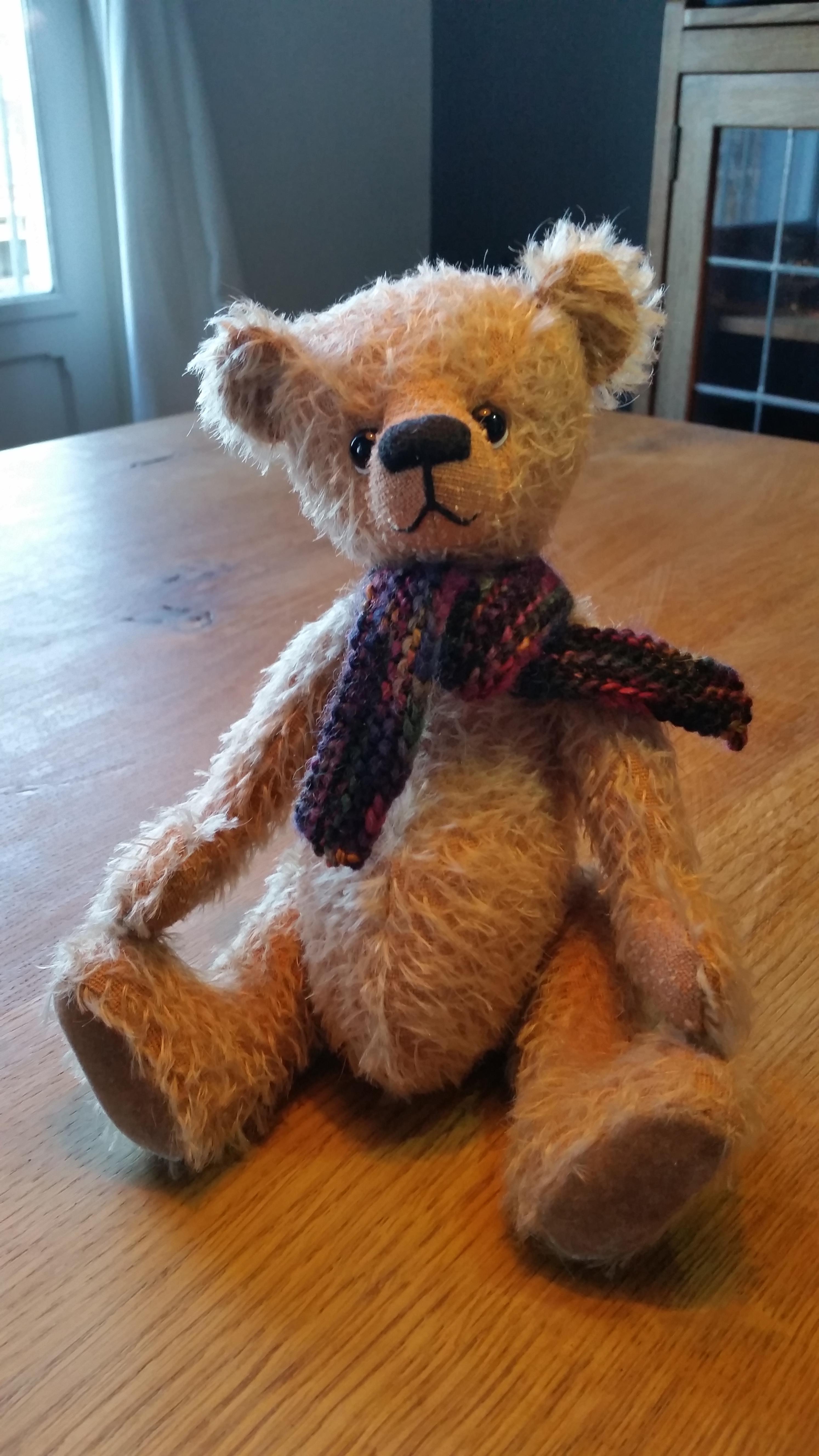 Here's a Teddy bear I've just finished making ...do you like her ...