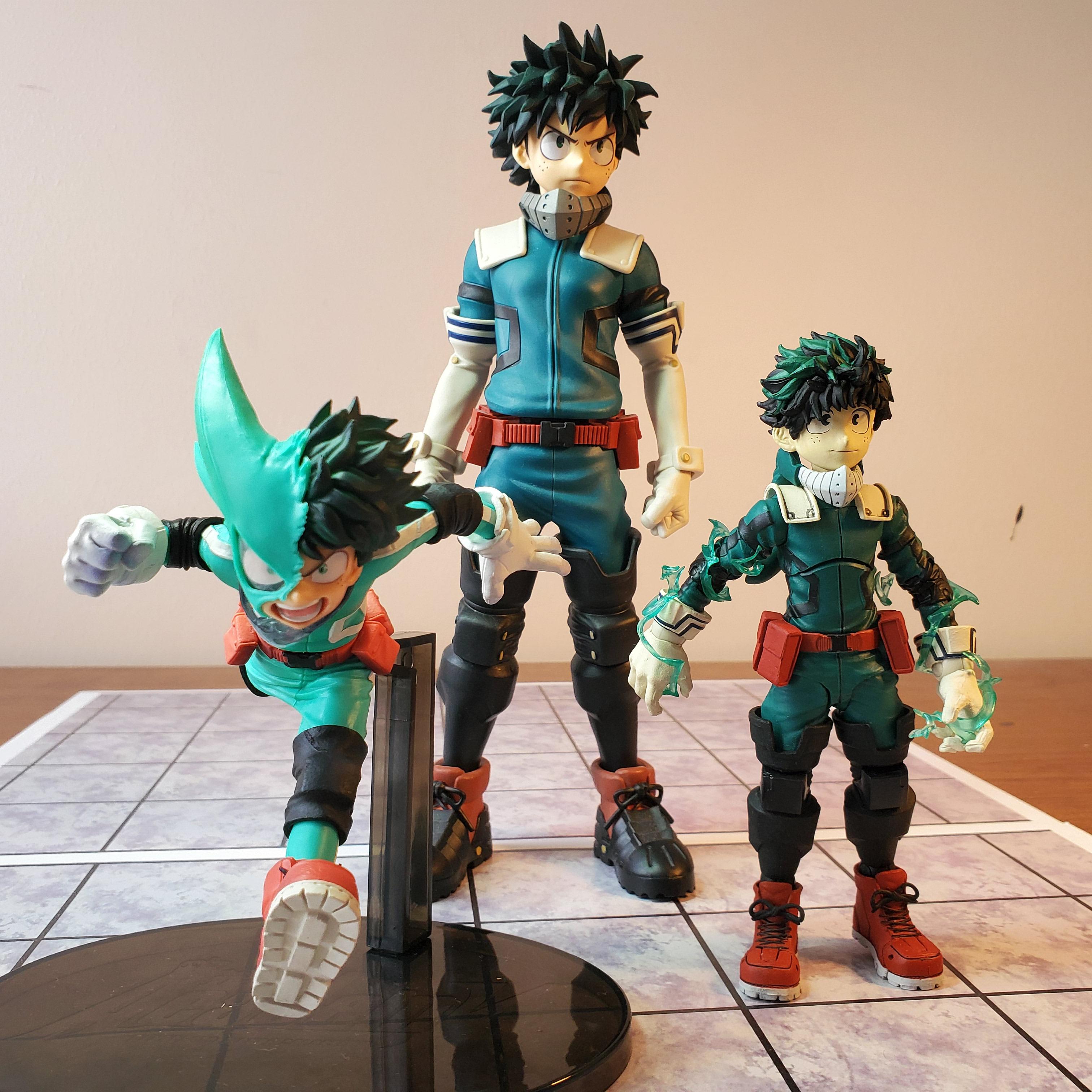Here's all three of my Deku figures together. | Scrolller