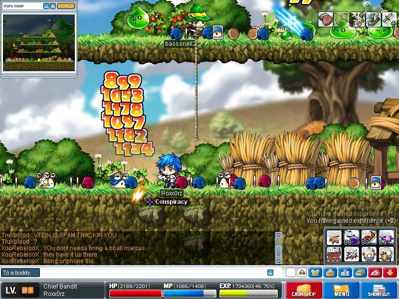 Here's another classic GMS screenshot of my Chief Bandit at the time. I hit 90 on it eventually ...