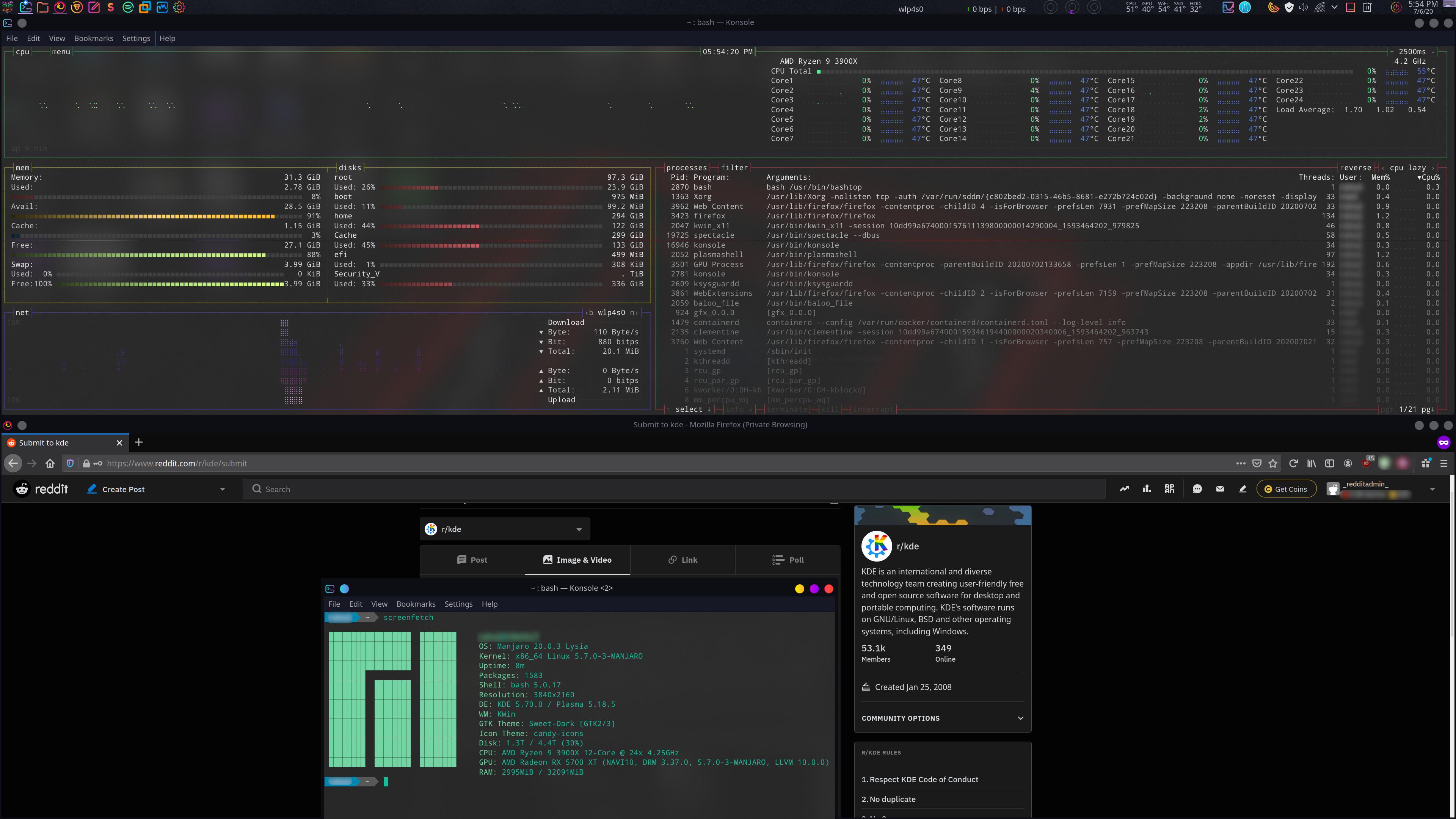 Here's my simple KDE Plasma Configuration amongst all these MacOS clones here. | Scrolller
