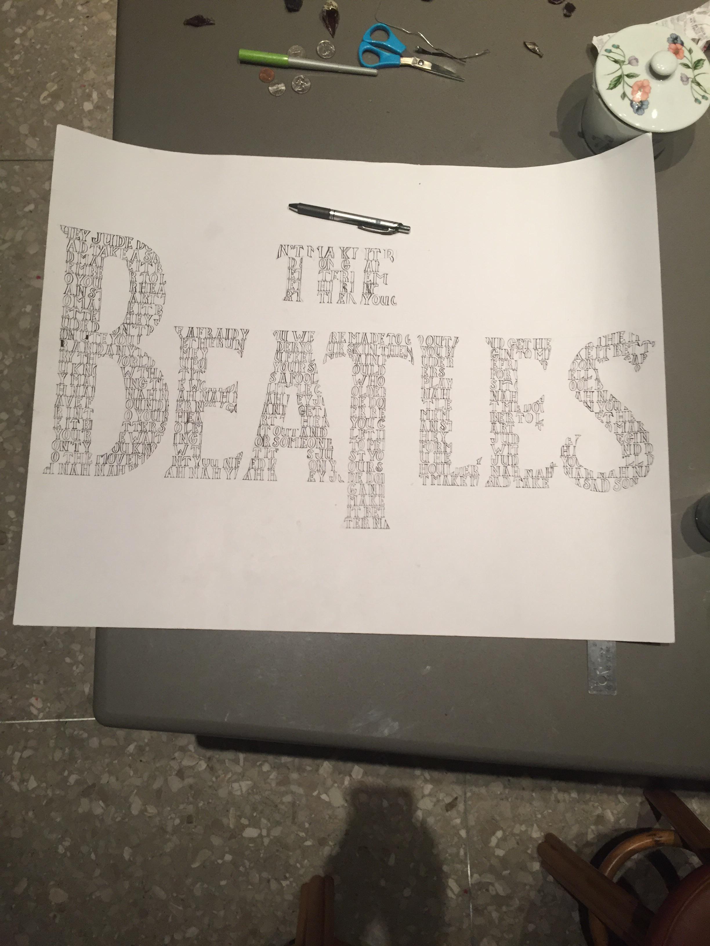 Hey Jude outline complete | Scrolller