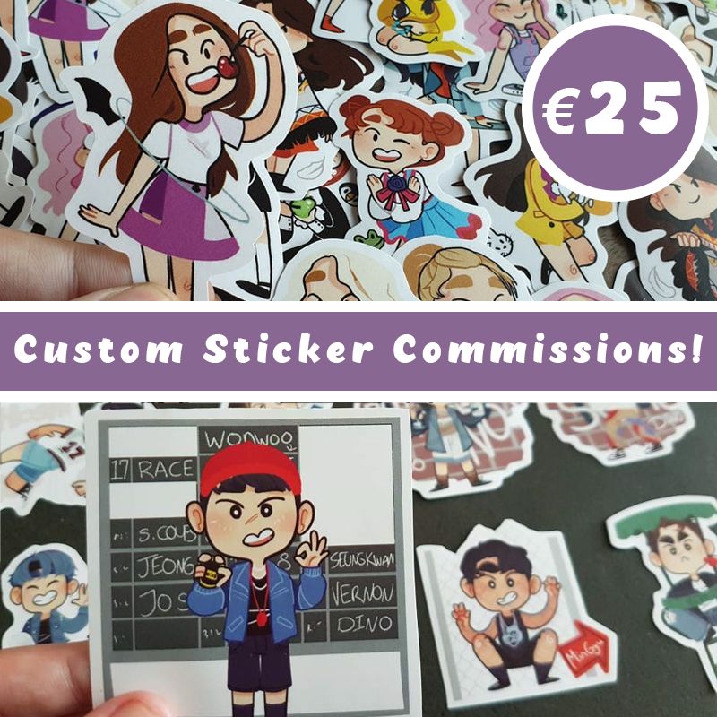 Hi! I've done SEVENTEEN stickers before and now I'm taking custom sticker commissions, if you ...