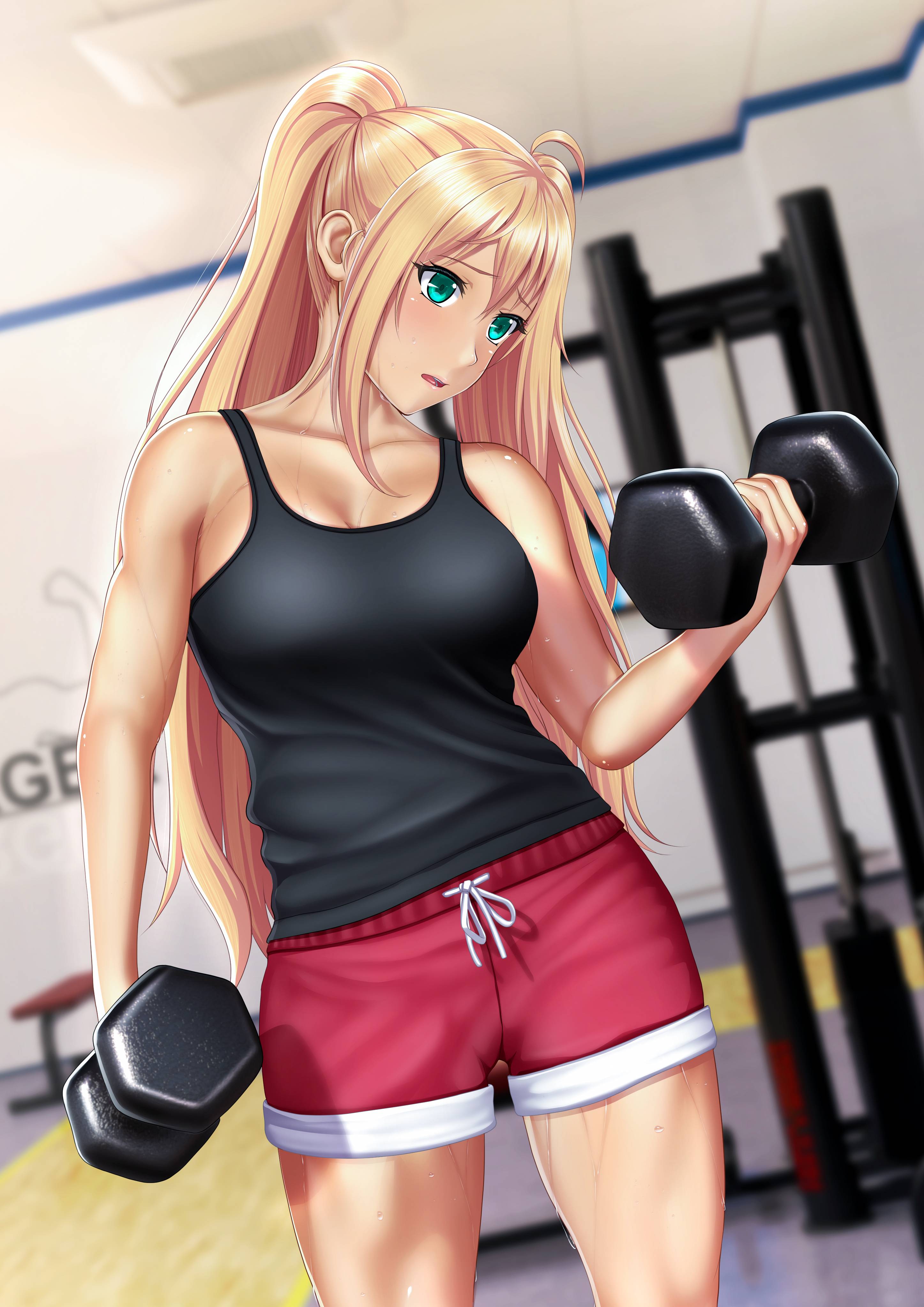 Hibiki doing Curls [Dumbell Nan Kilo Moteru?] | Scrolller