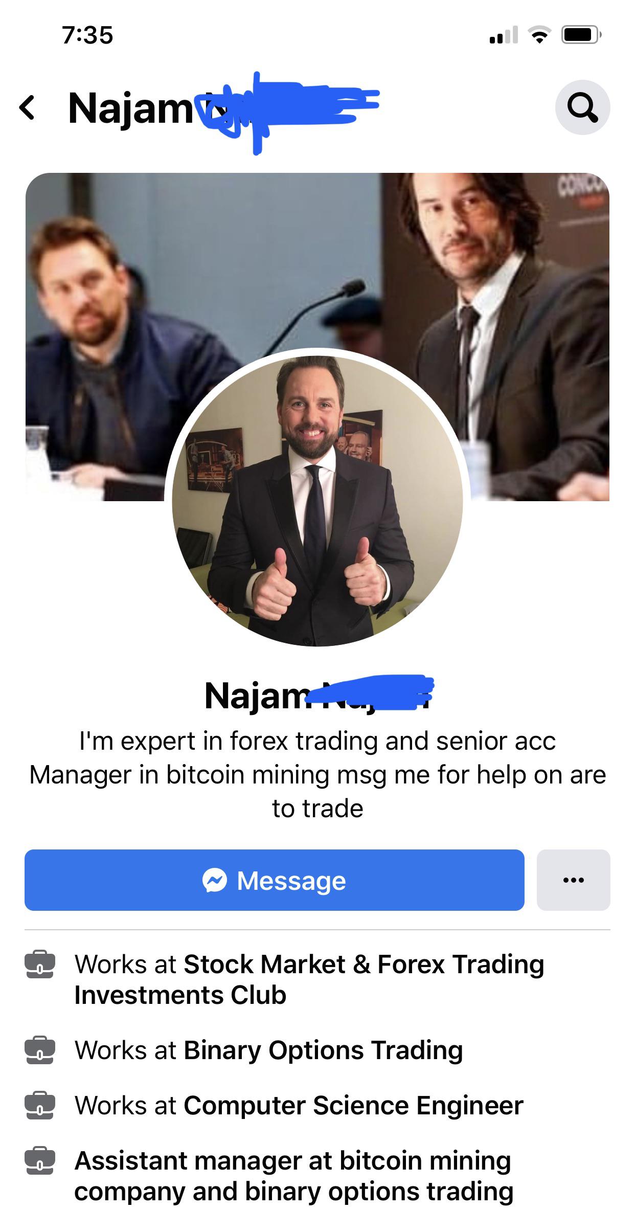 Hole some face book scammer | Scrolller