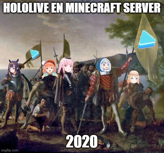 Hololive EN settling the New World, aka the Hololive EN server. | Scrolller