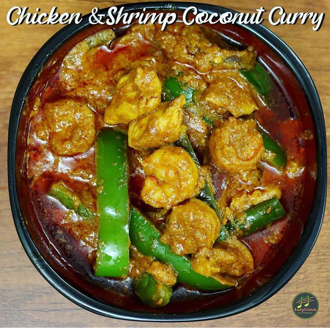 [Homemade] Chicken & Shrimp Coconut Curry | Scrolller