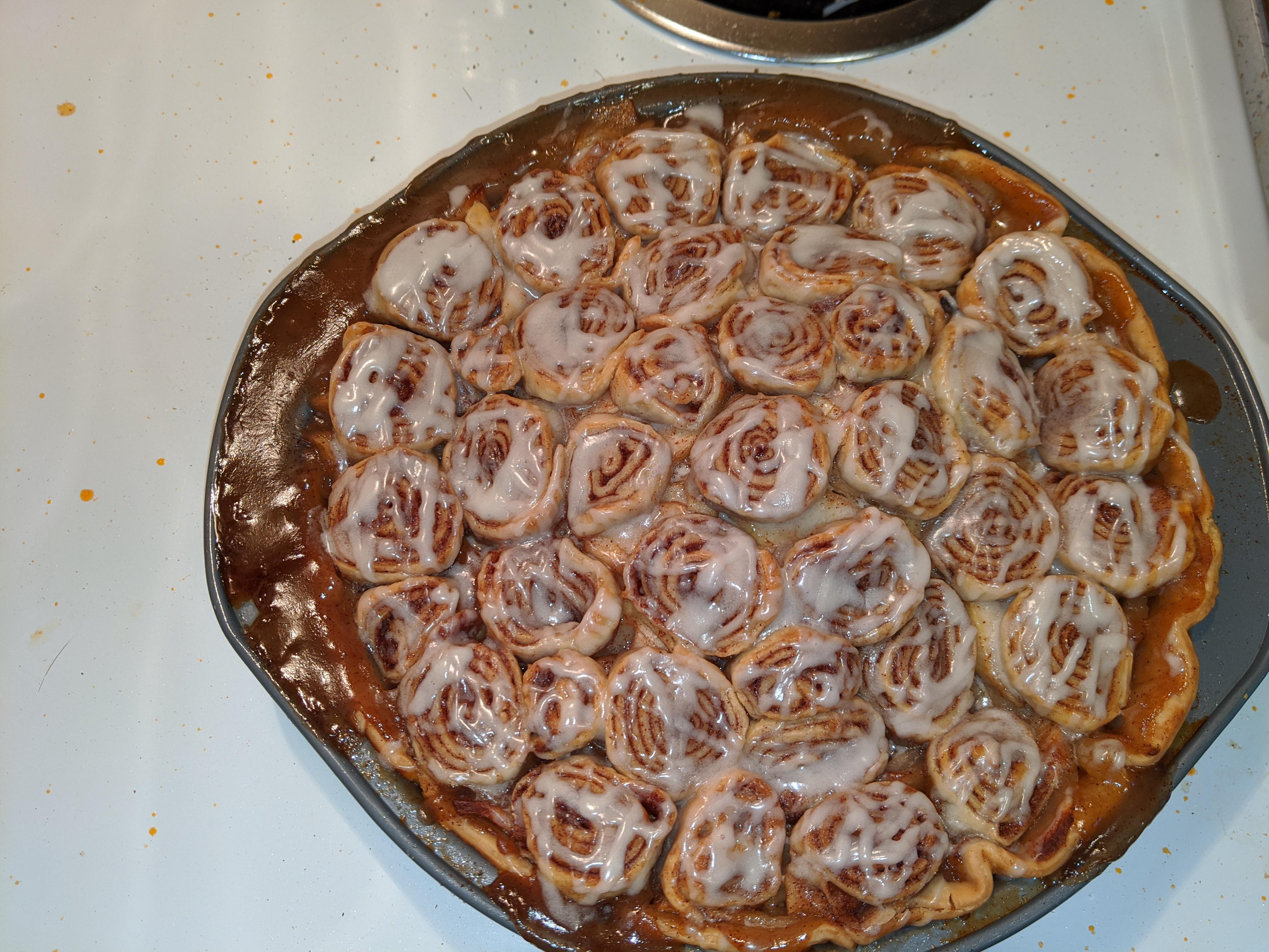 Homemade cinnamon swirl apple pie was an successful dish! | Scrolller
