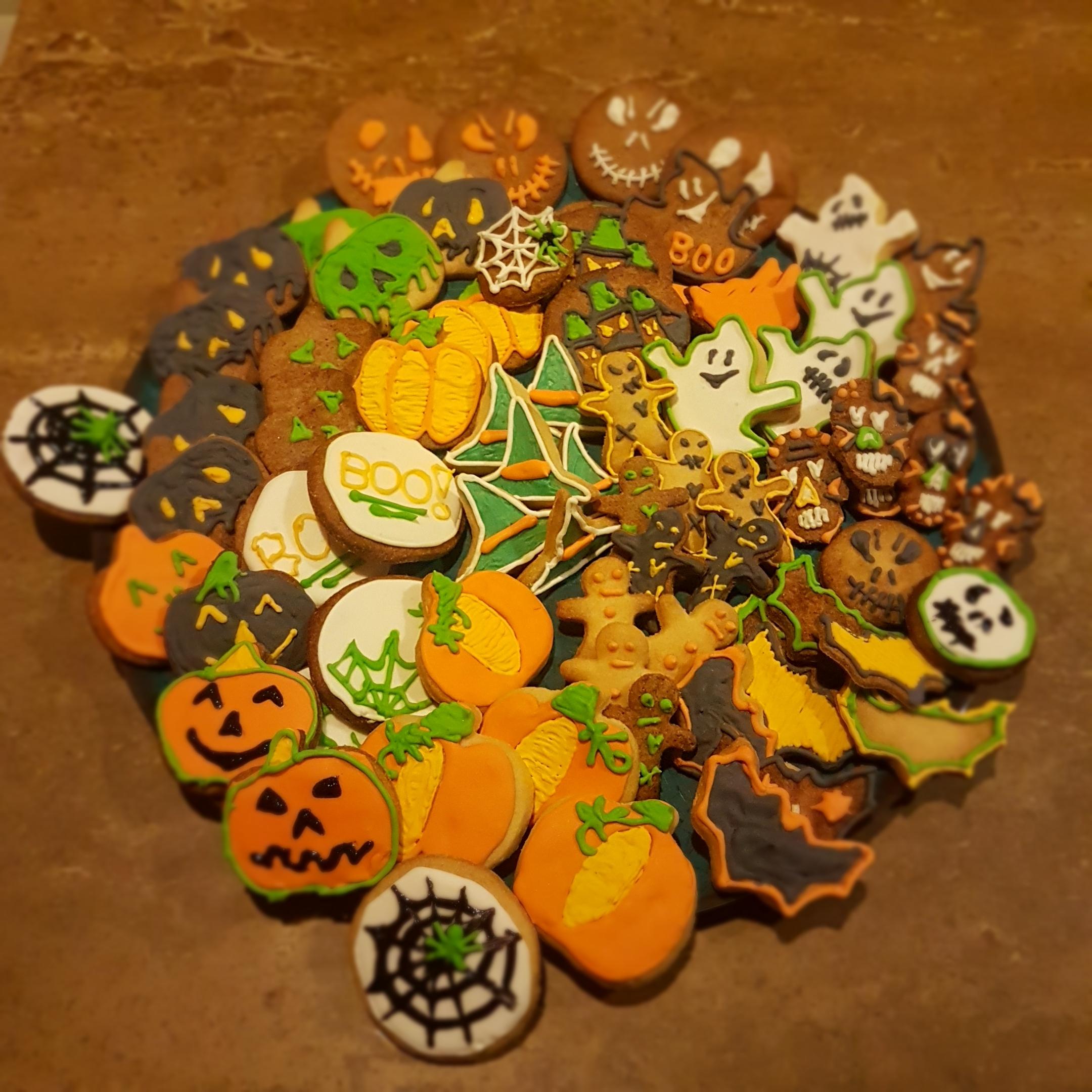 Homemade first ever attempt at royal icing. GF halloween cookies. Happy Halloween all! | Scrolller