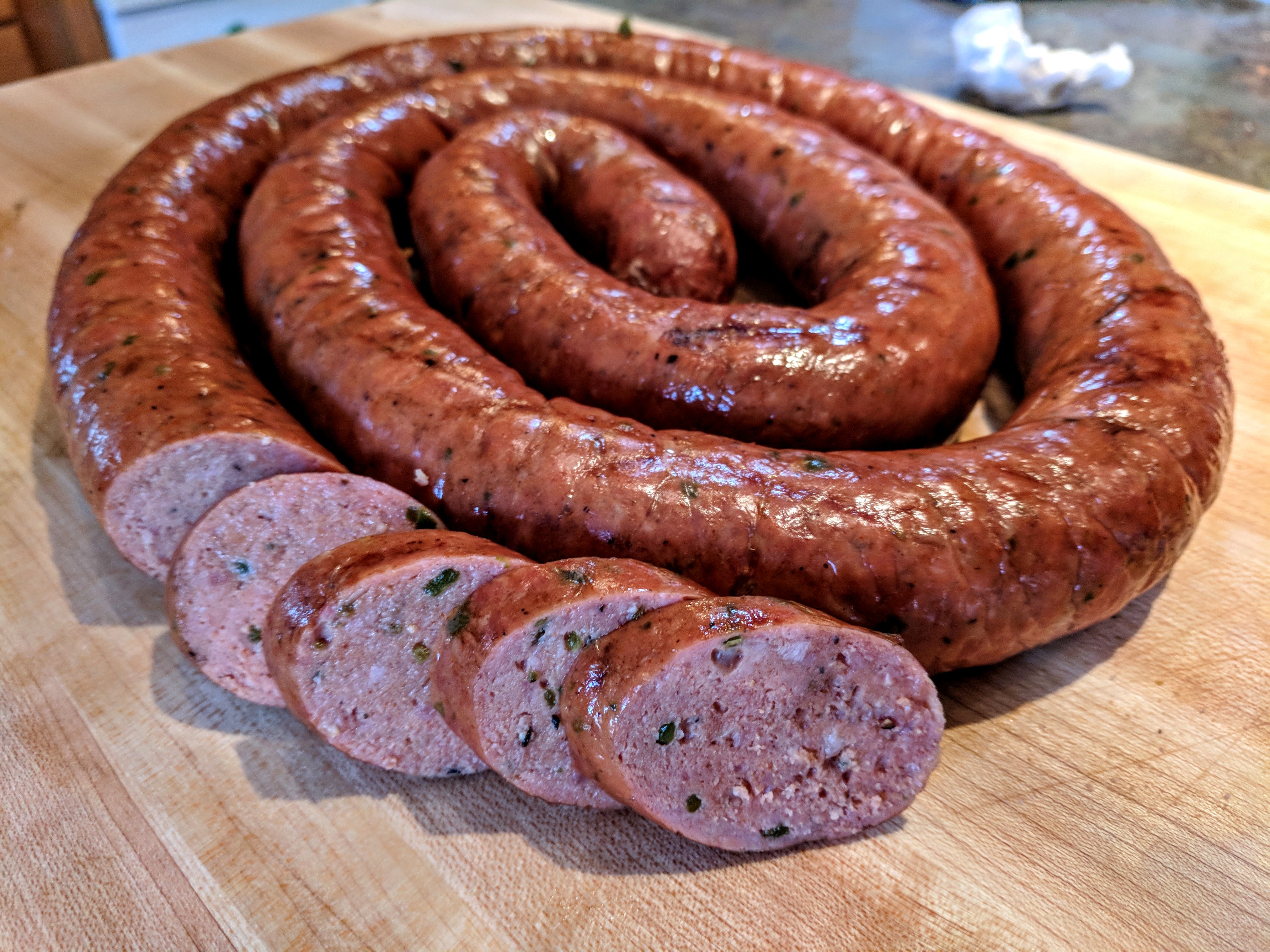 [Homemade]Pecan Smoked Jalapeno Sausage | Scrolller