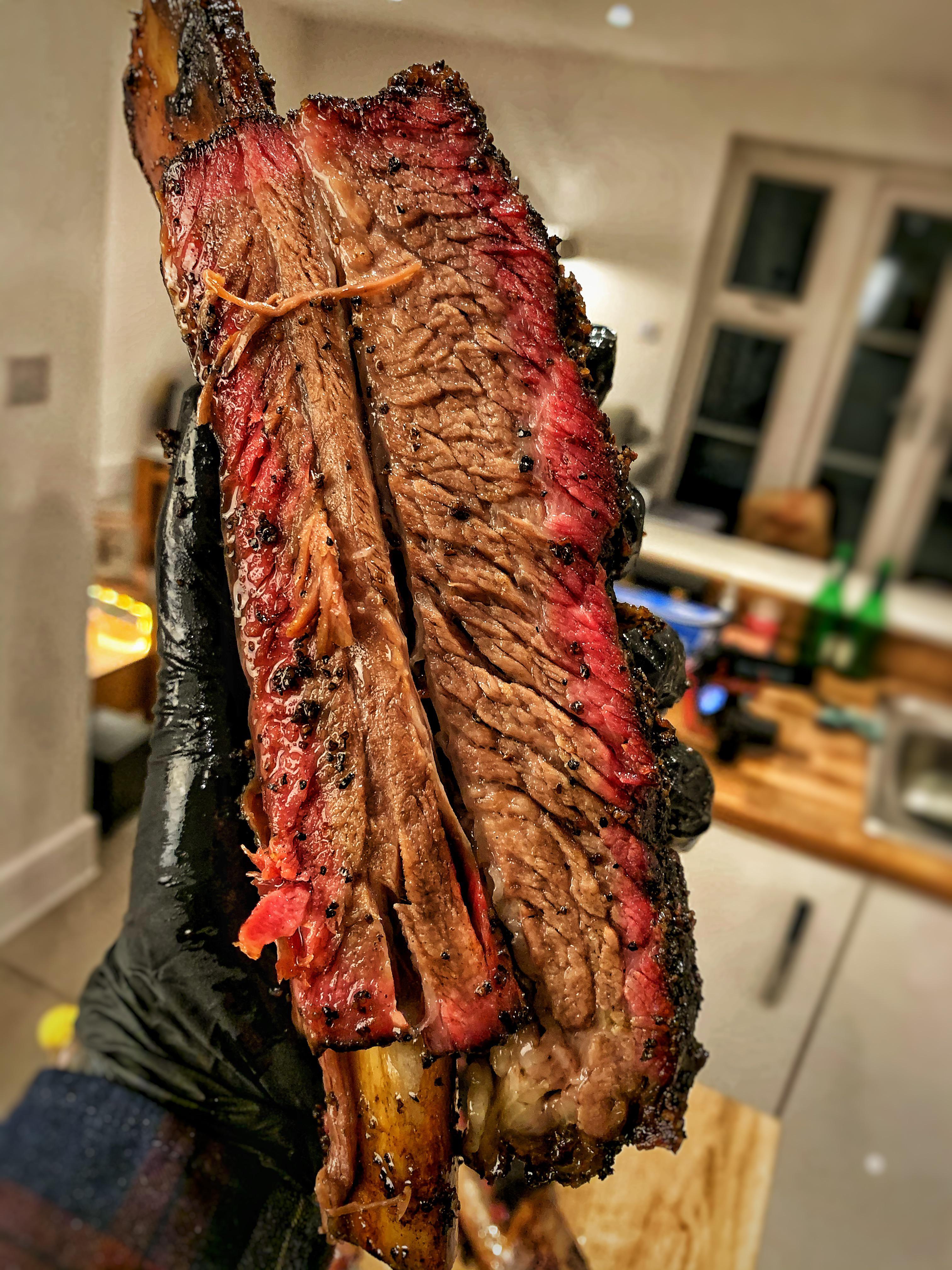 Smoked beef rib. | Scrolller