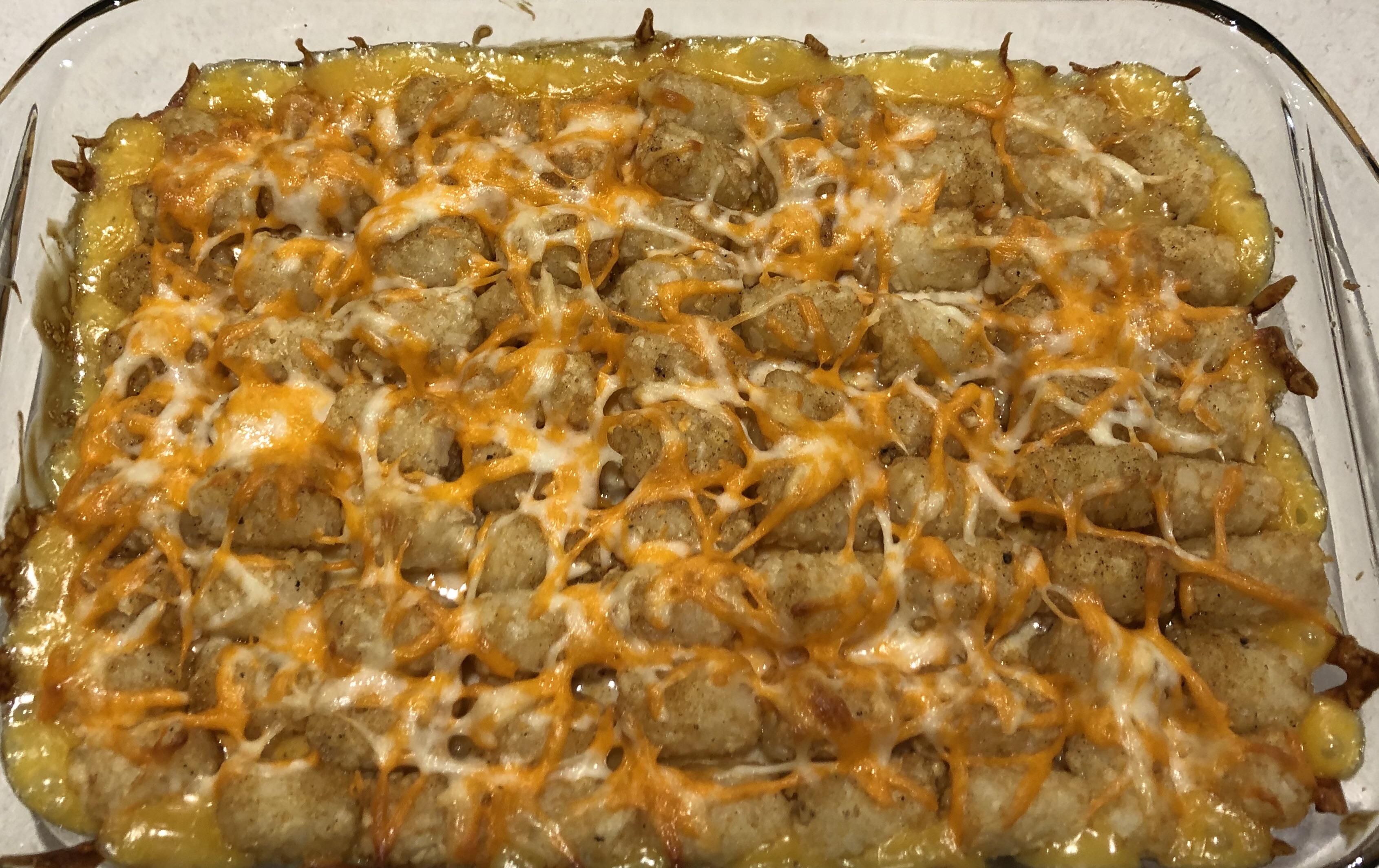 [Homemade] Tater Tot, Chicken, & Cheese Lasagne | Scrolller