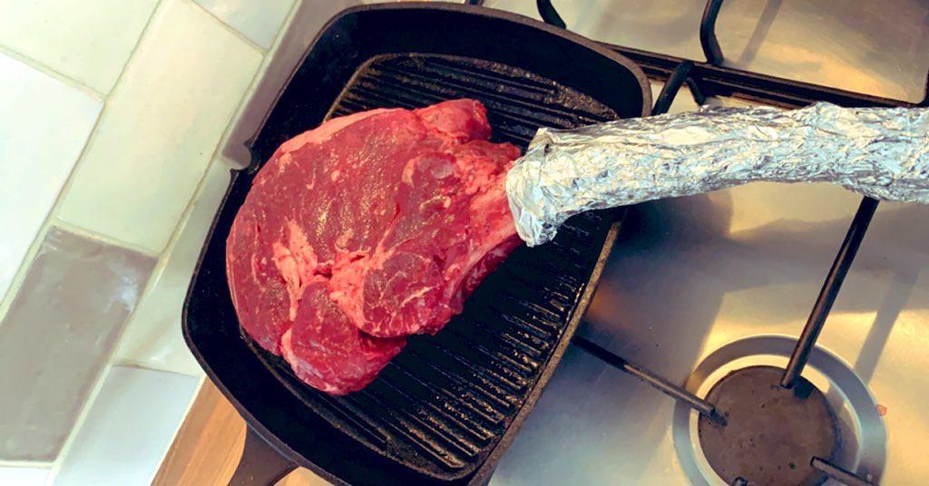 [Homemade] Tomahawk steak for dinner tonight! | Scrolller