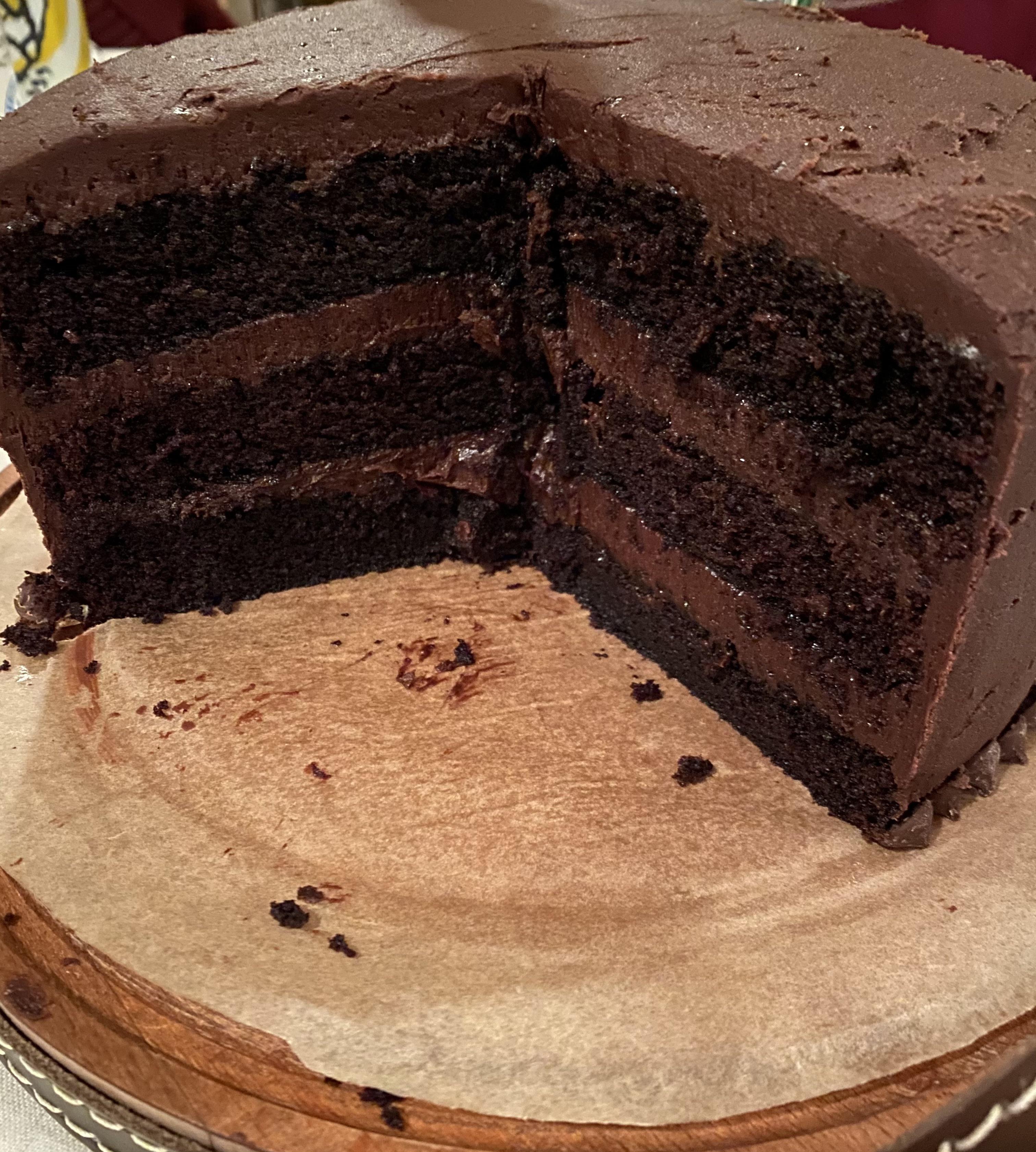 Homemade triple chocolate cake with chocolate buttercream | Scrolller