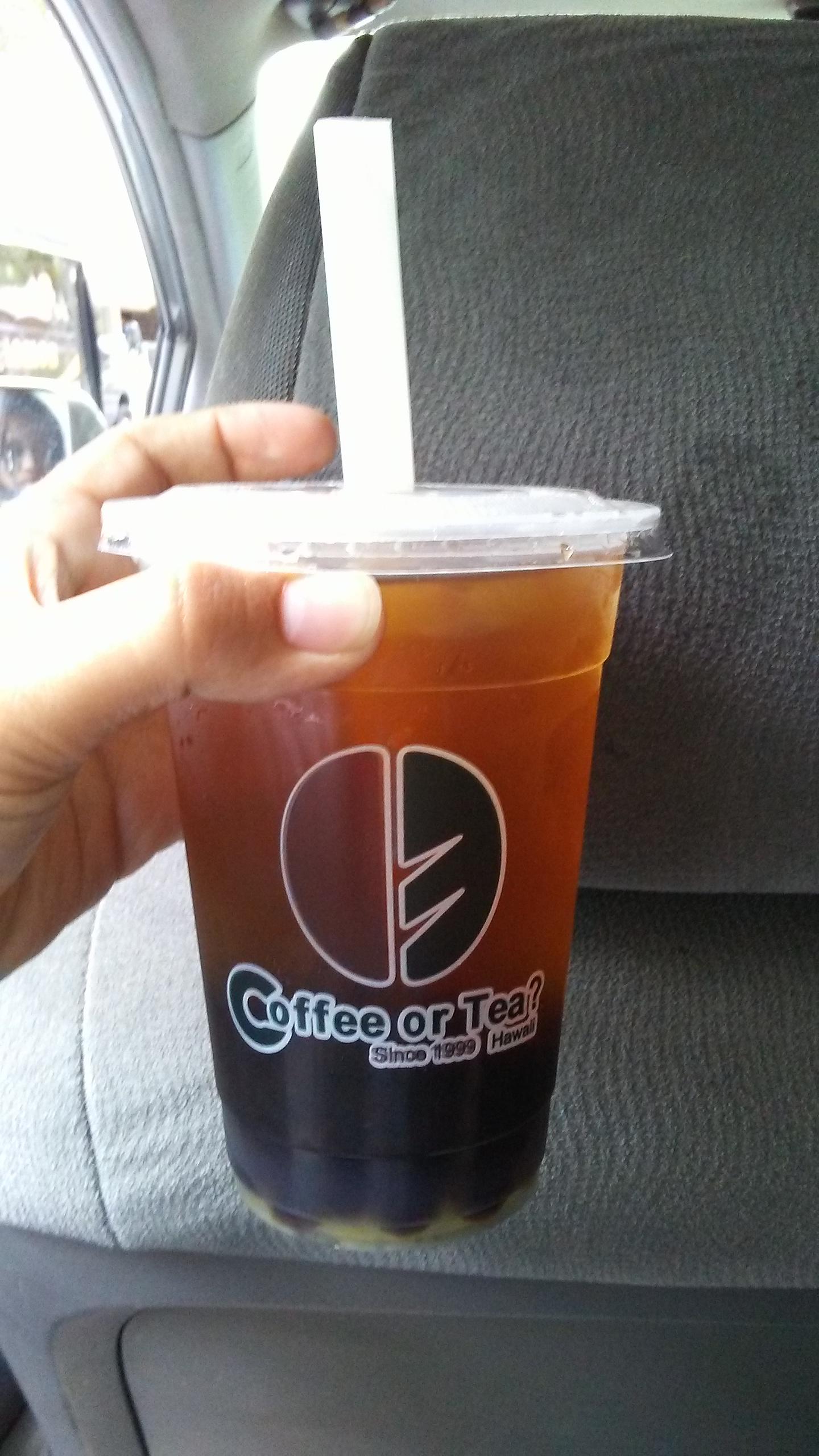 Honey Iced Green Tea w/Boba From Coffee or Tea? Waikiki | Scrolller