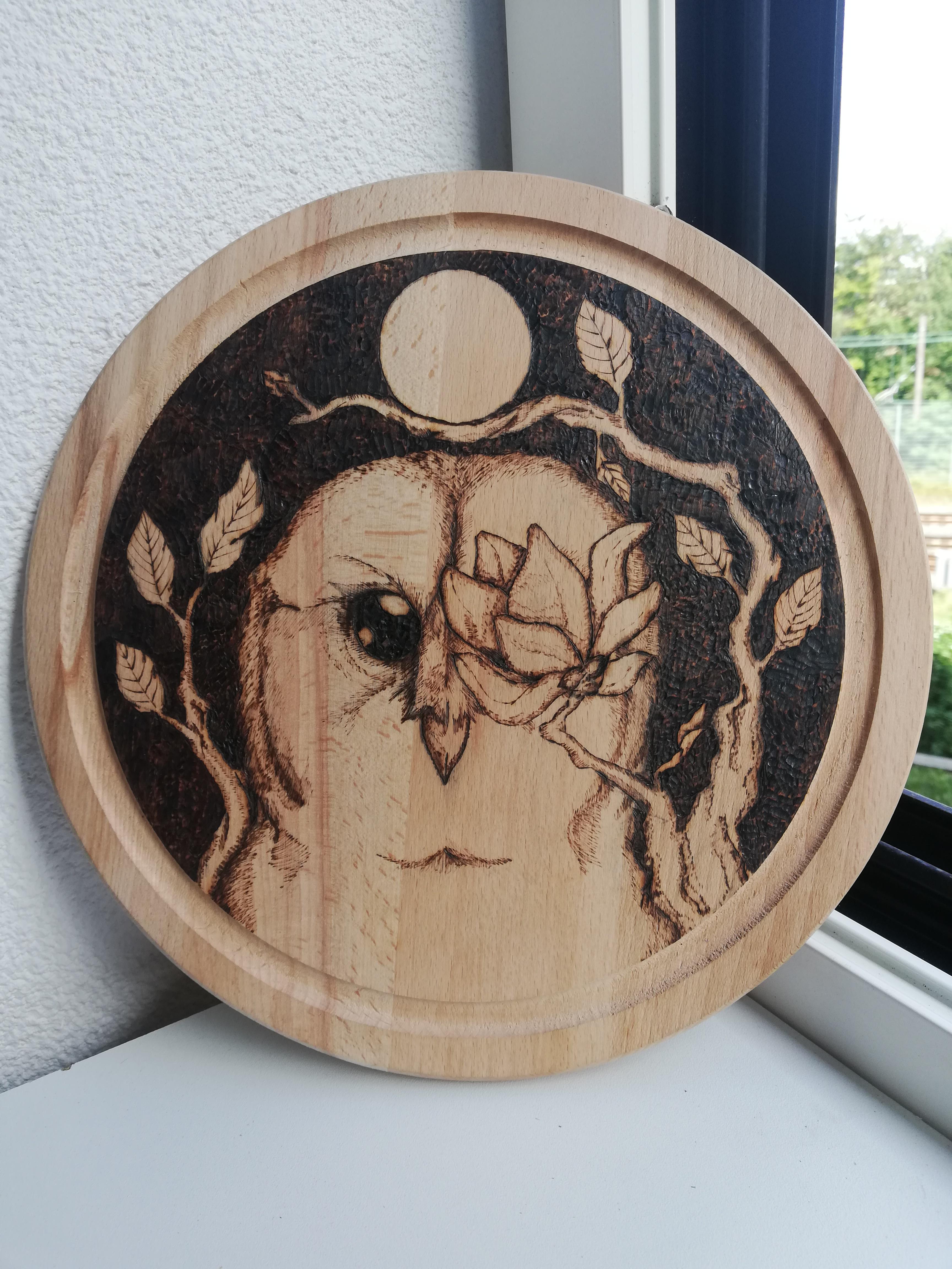 Hoot! This was my first wood burning project. | Scrolller
