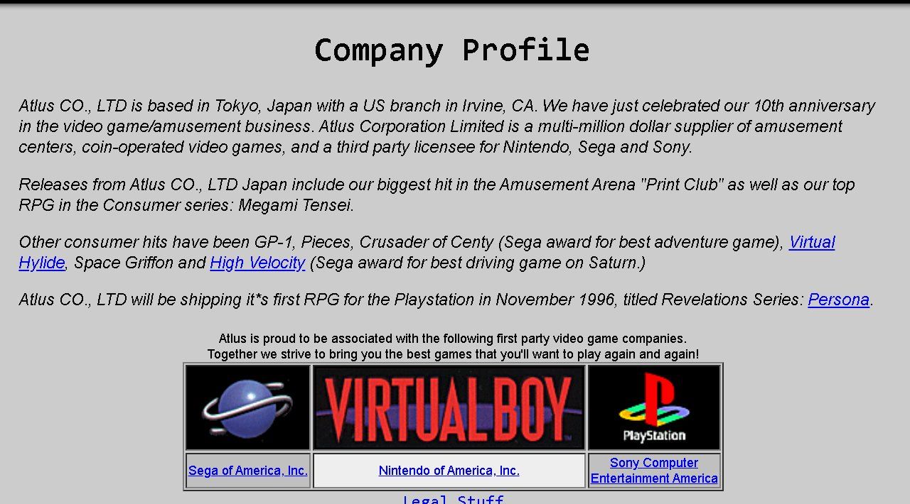 How atlus described itself in 1996 | Scrolller