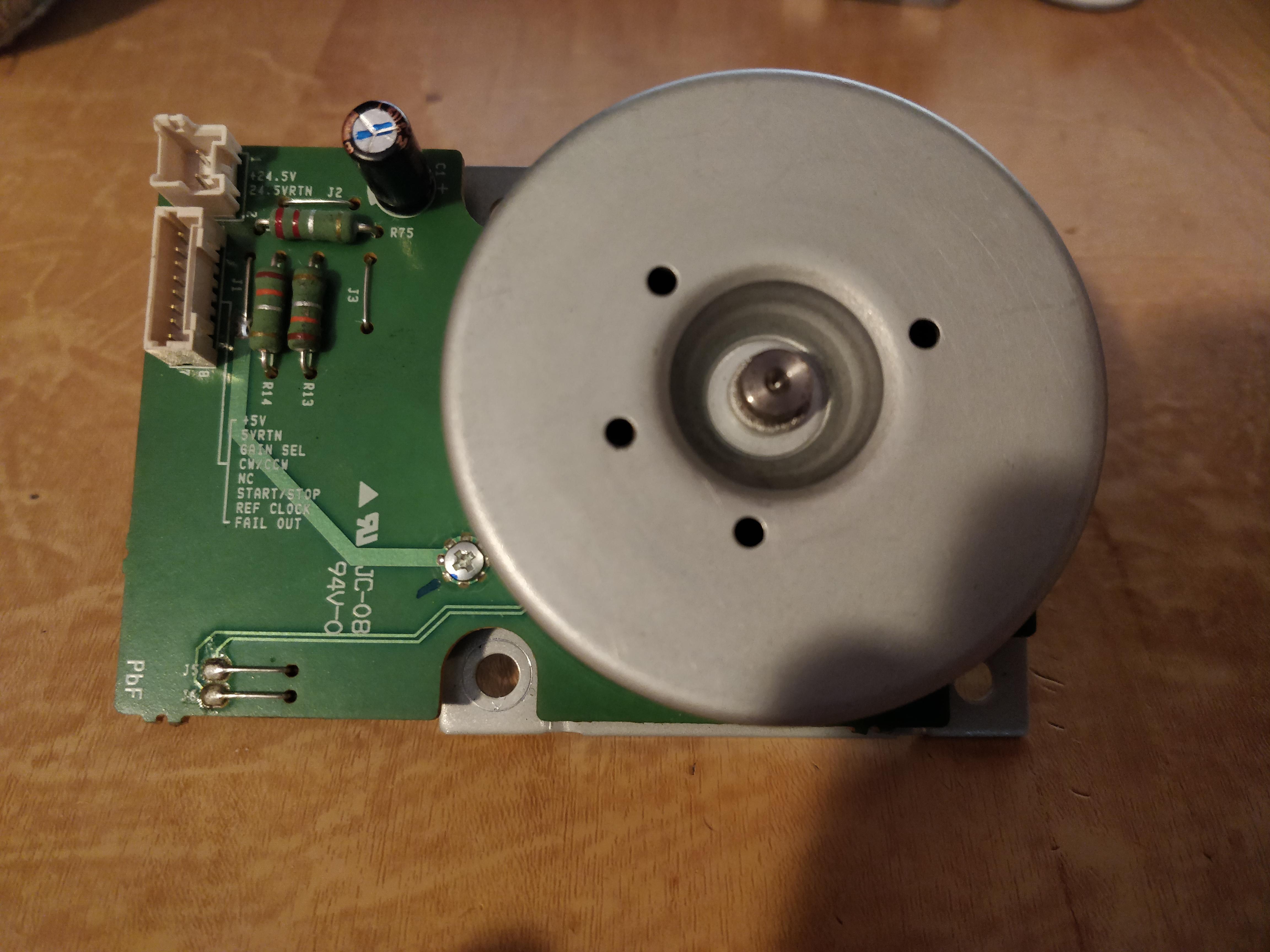 How do I power this motor? Comes from an old laser printer. | Scrolller