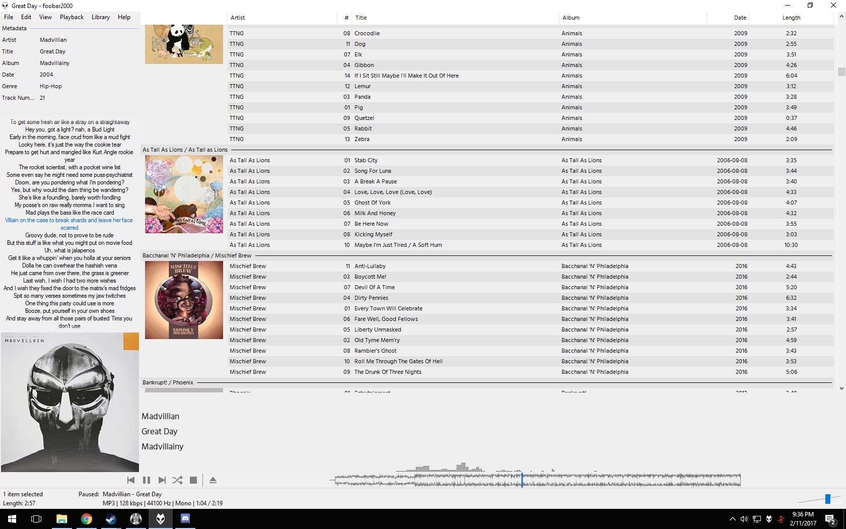 How I currently have my Foobar laid out | Scrolller
