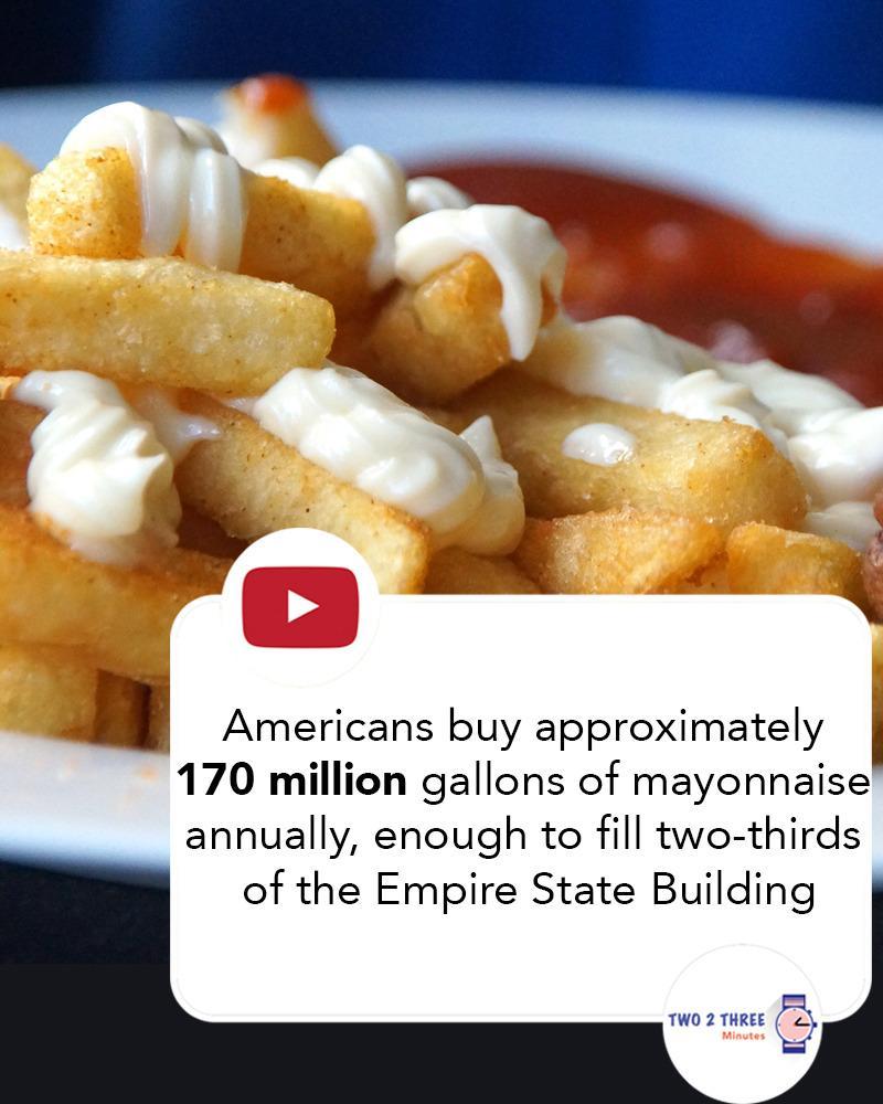 How much mayonnaise does Americans consume | Scrolller