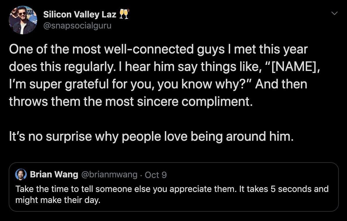 How to deliver a “perfect” compliment and become the guy everyone wants to be around. | Scrolller