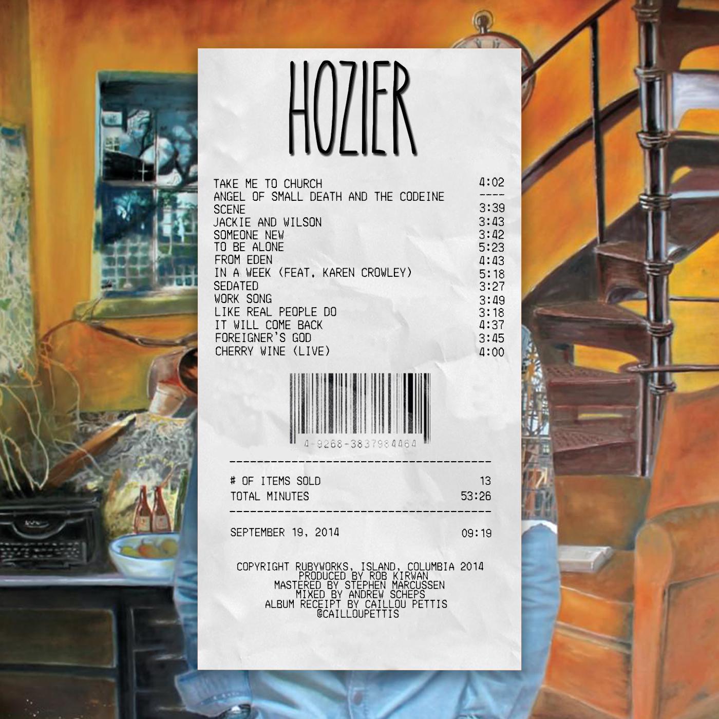 Hozier Album Receipt | Scrolller
