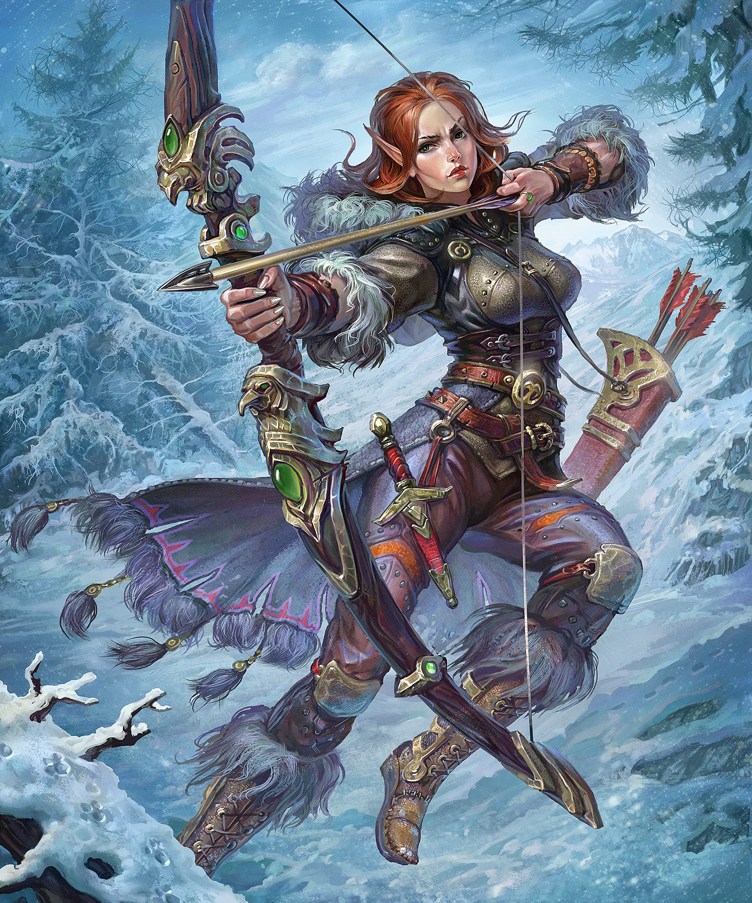 Hunter with a Huge Bow by Igor Grechanyi | Scrolller