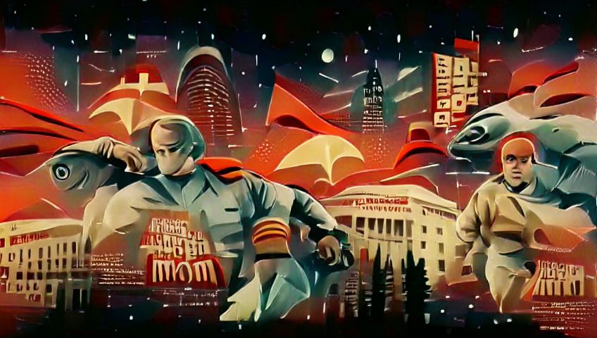 I asked an A.I. to draw a soviet propaganda Poster - this is what it came up with | Scrolller