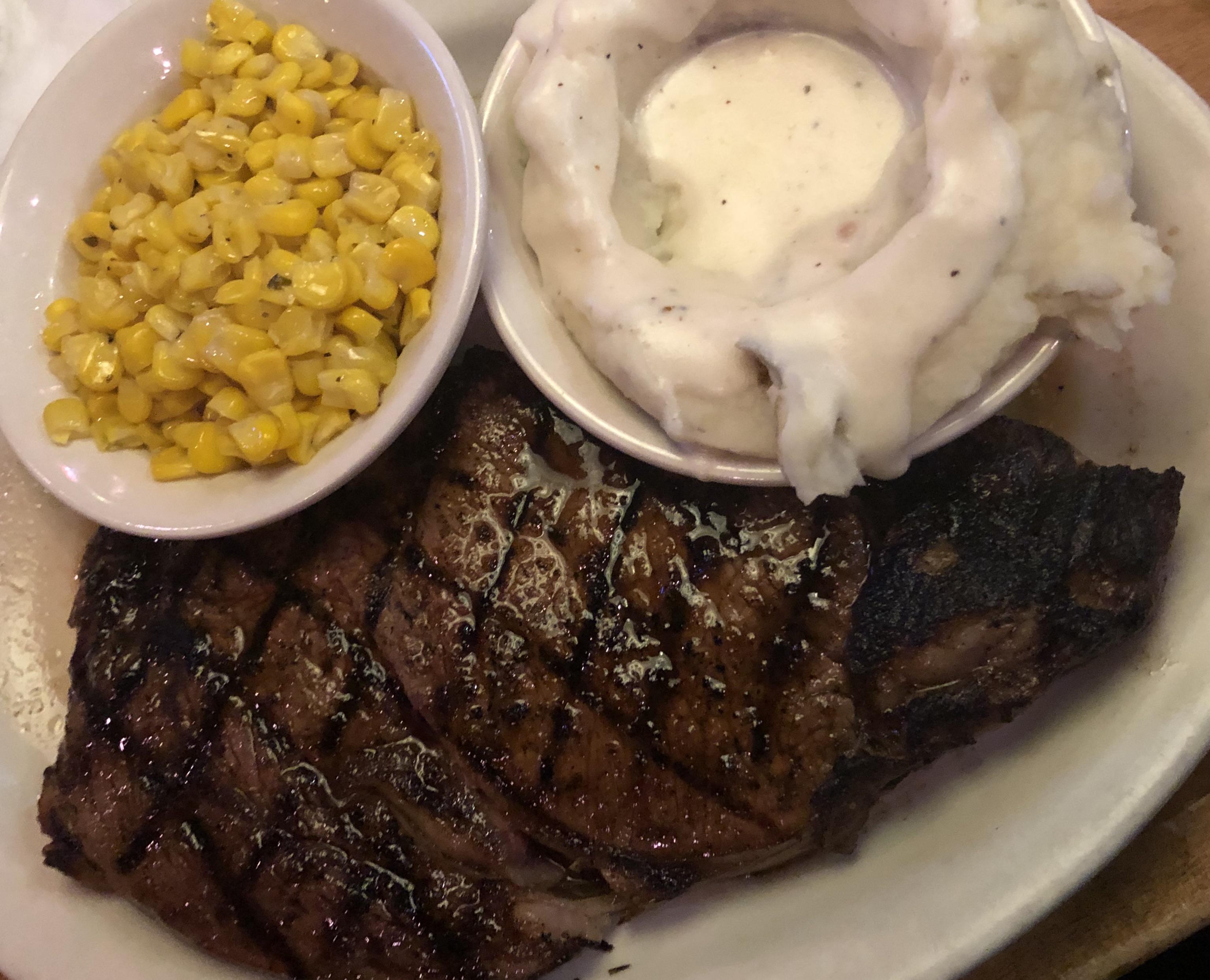 [I ate] a delicious ribeye with mashed potatoes and sweet corn | Scrolller