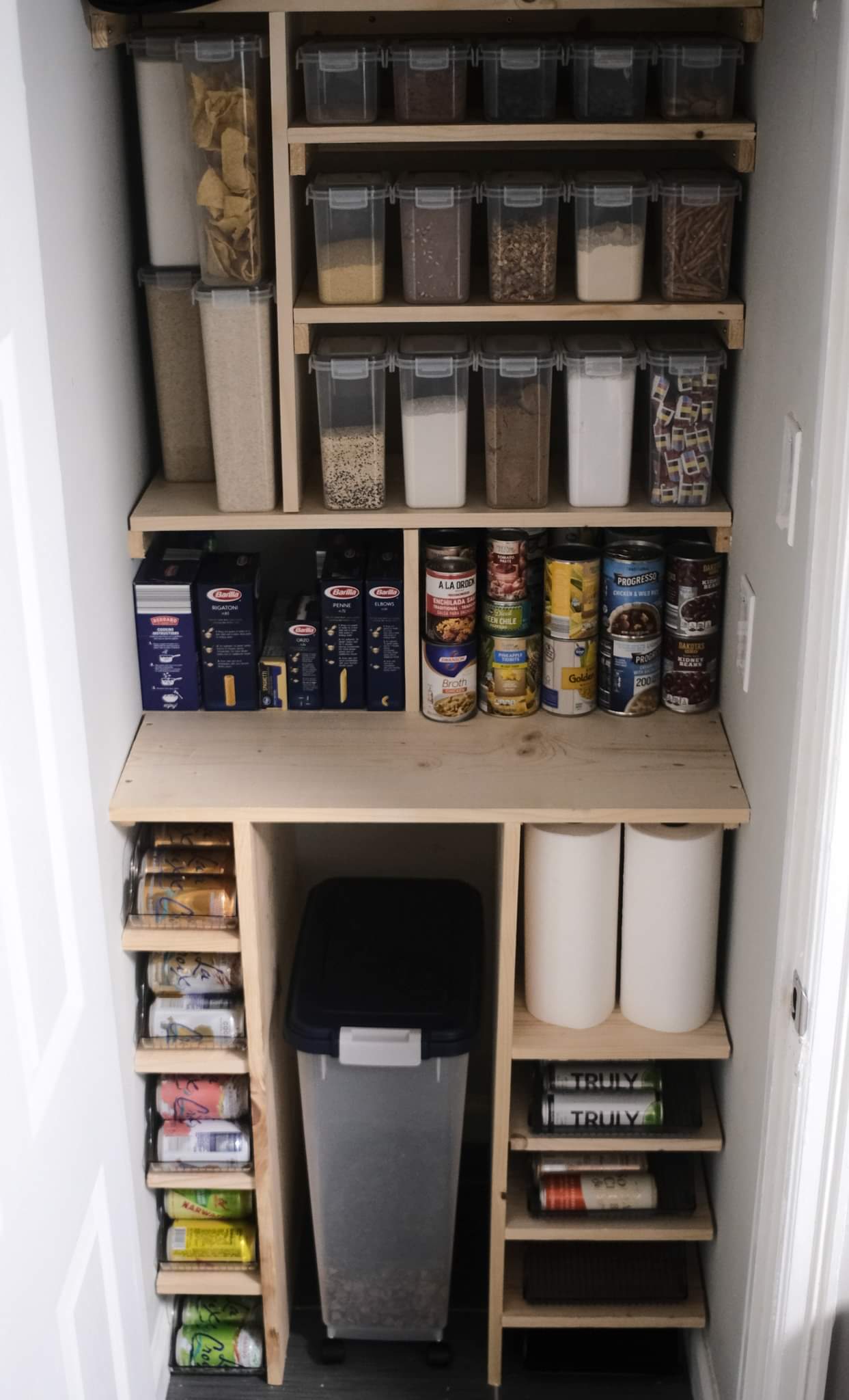 I built some shelves this weekend in my previously empty pantry. This was only my second time ...