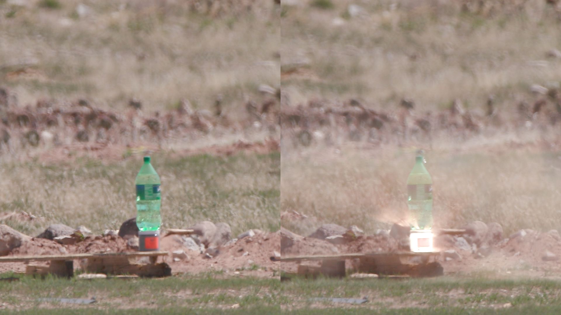 I captured the exact moment the Tannerite ignited. | Scrolller