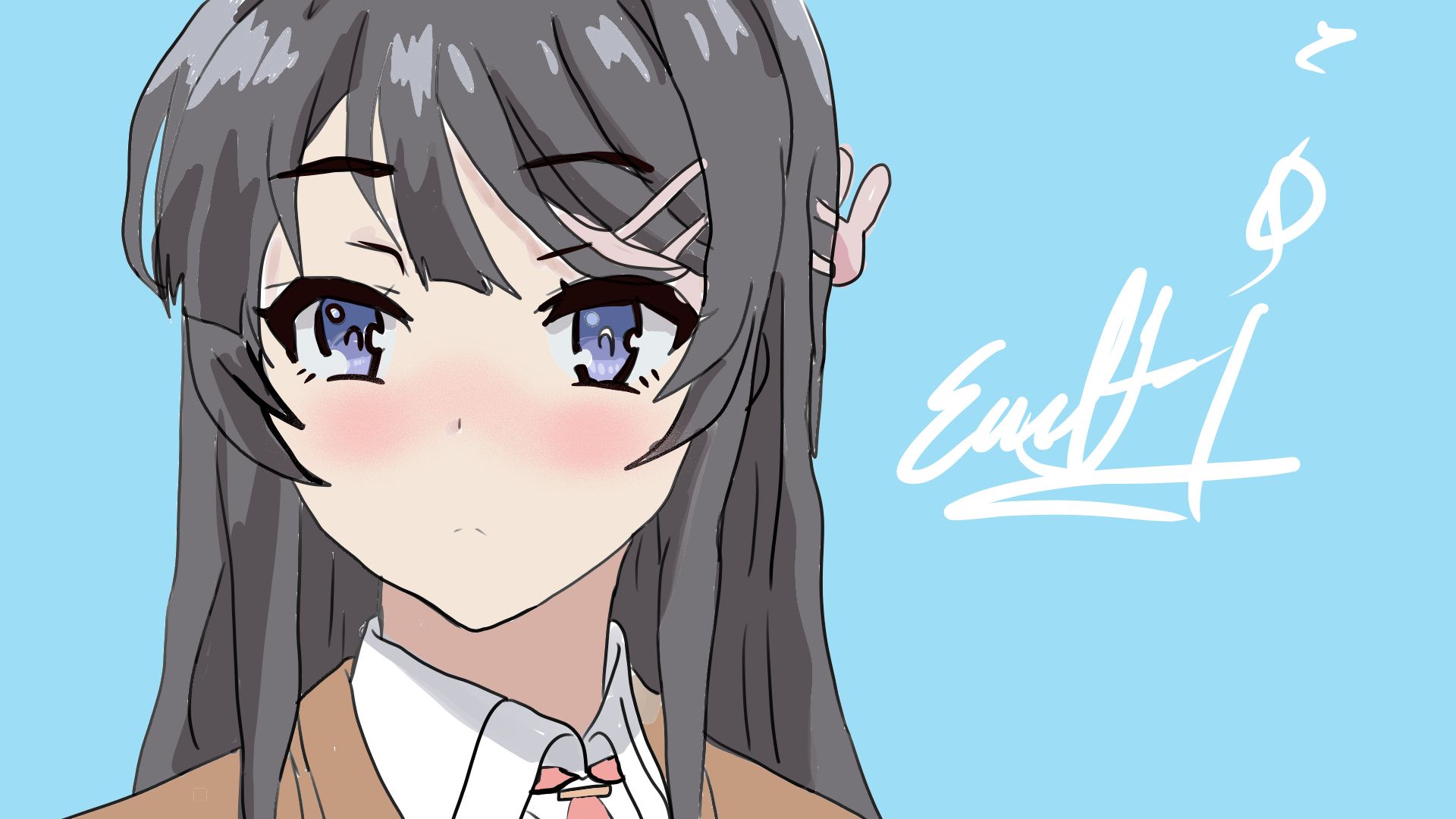 I decided to draw mai san and this is the final result | Scrolller