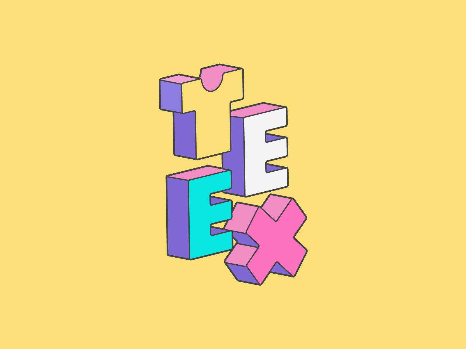 i designed this logo for an online store TEEX, sells multicoloured funky stuff such as Tshirts ...