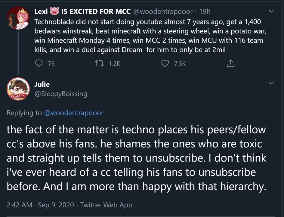 I don't think other youtubers realize how much they really mean to Techno. | Scrolller